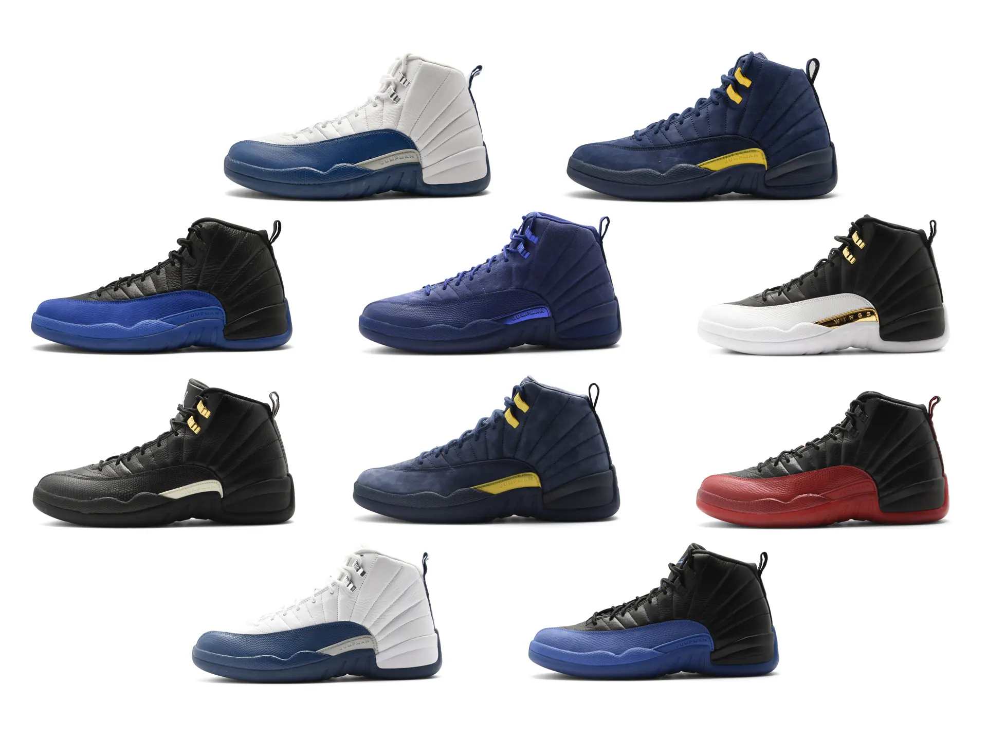 Set of Ten | Nike Air Jordan 12 Retro Sneakers | Dare to Dream | The ...