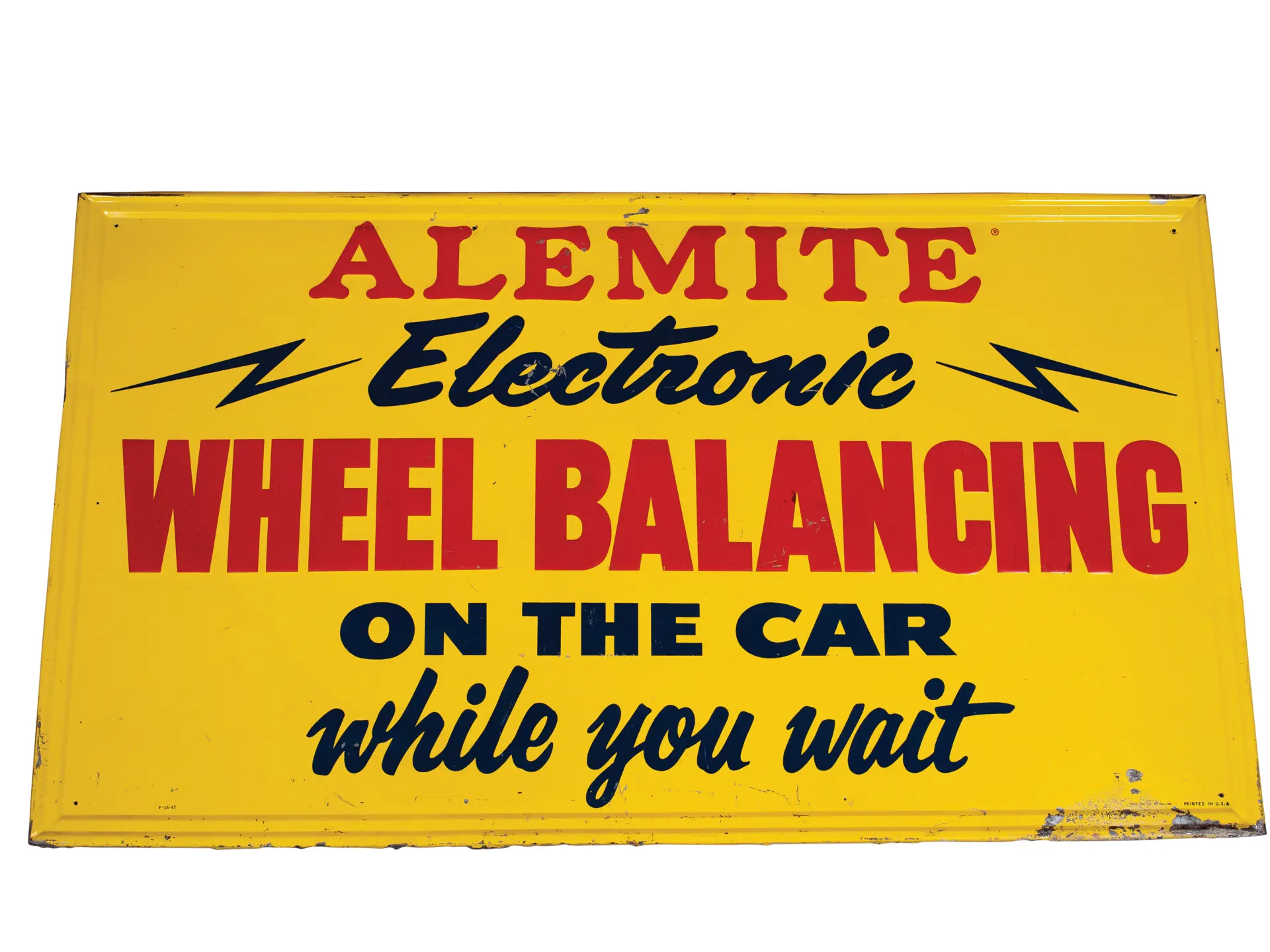 Alemite Electric Wheel Balancing Sign | The Dingman Collection | RM ...