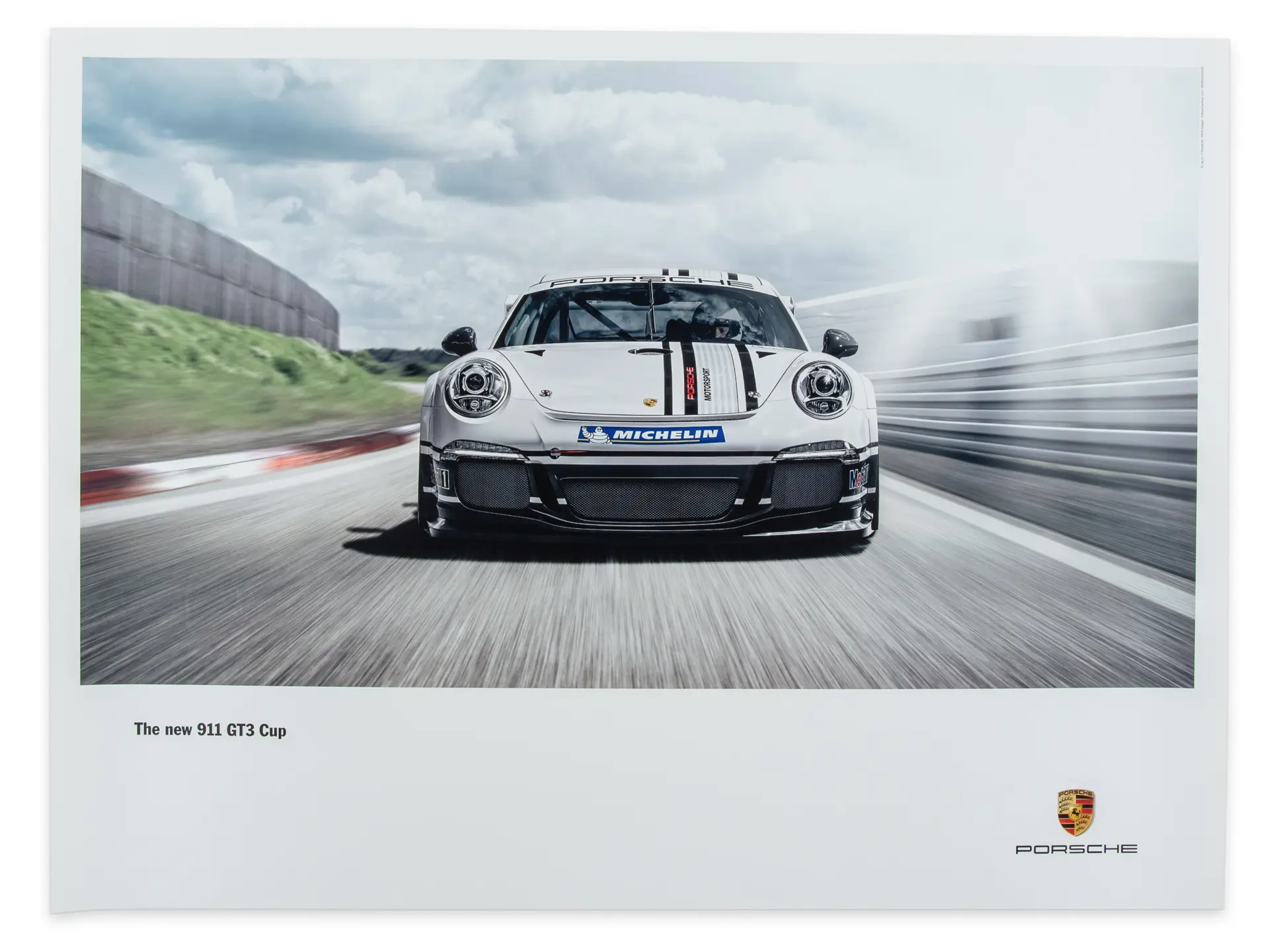 “The new 911 GT3 Cup” Porsche Advertising Poster | The White Collection ...
