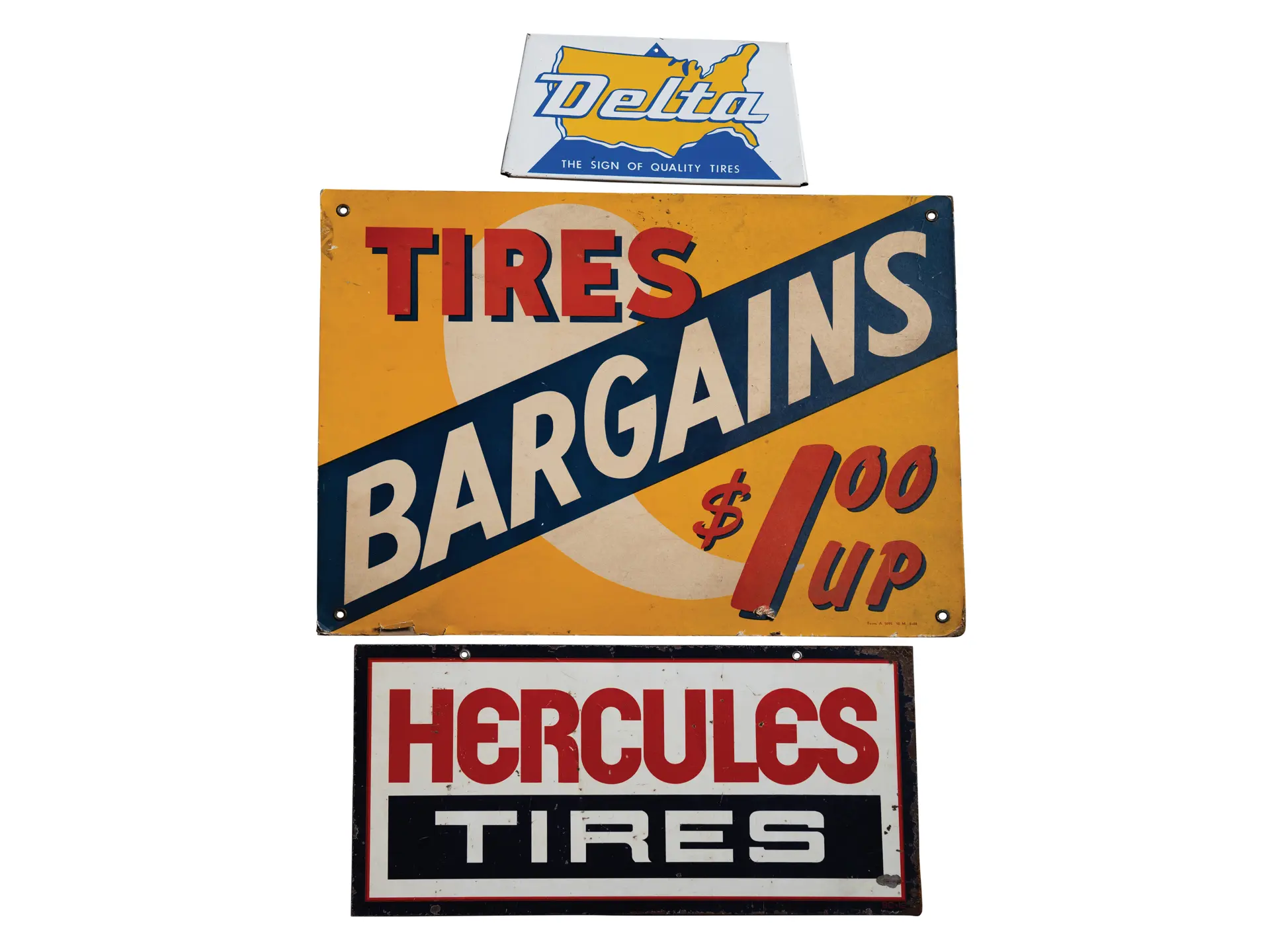 Assorted Tire Signs | The Dingman Collection | RM Sotheby's