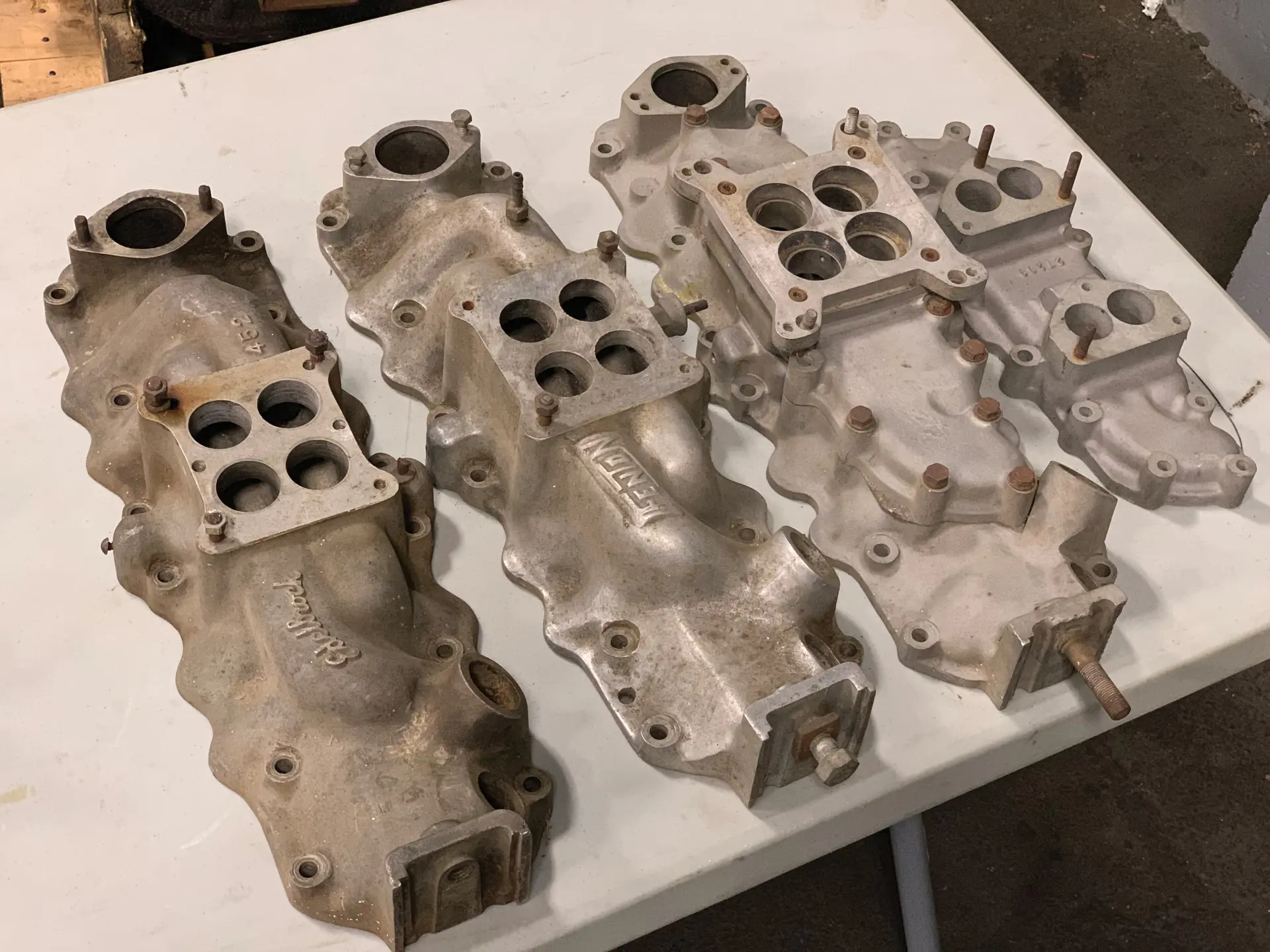 Set of 5, 4-Barrel Intake Manifolds for Flathead Fords | Auburn Fall ...