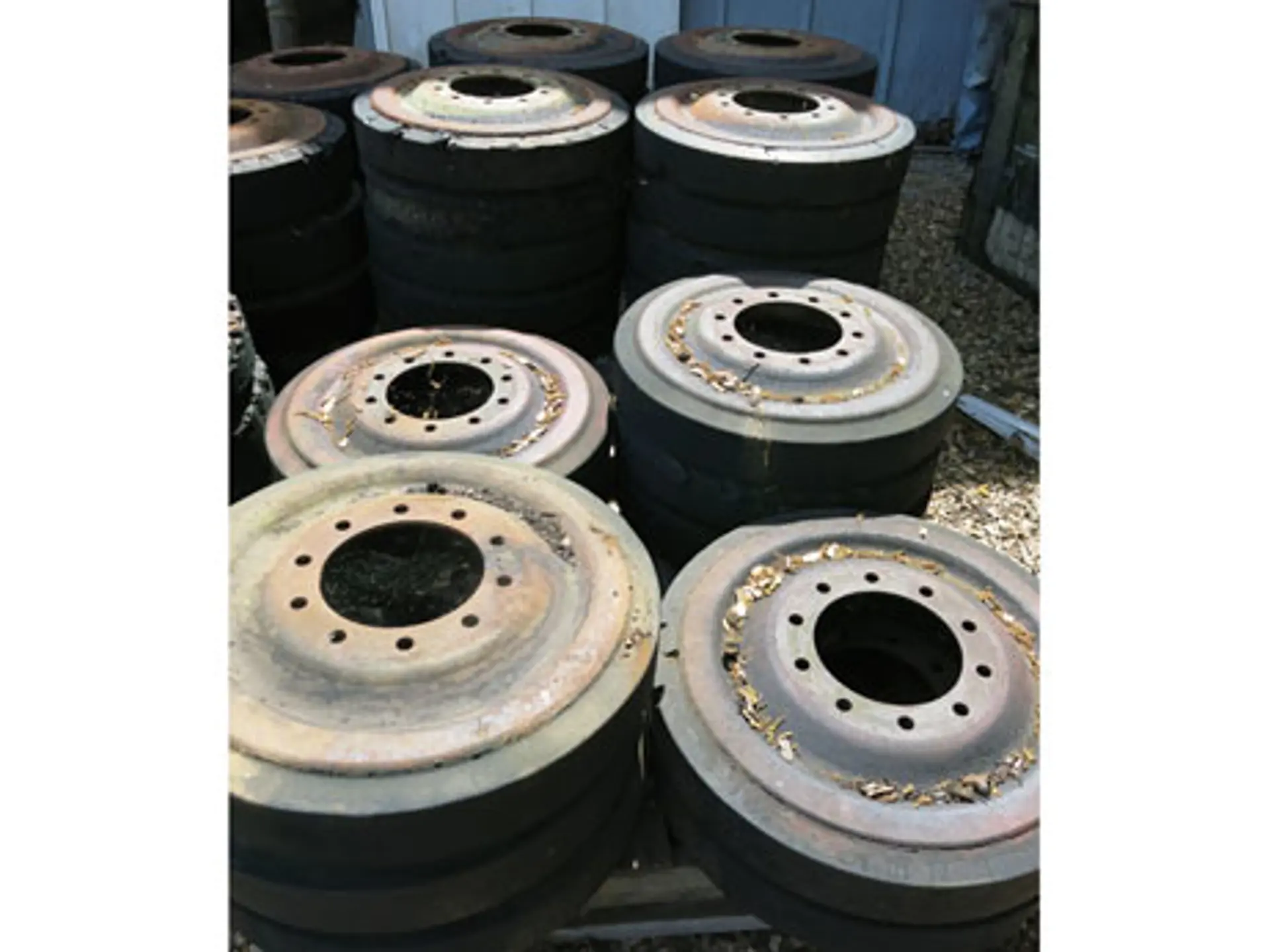 Two Pallets Of Ten Hole 7 3/4" Center Hole Road Wheels | The ...