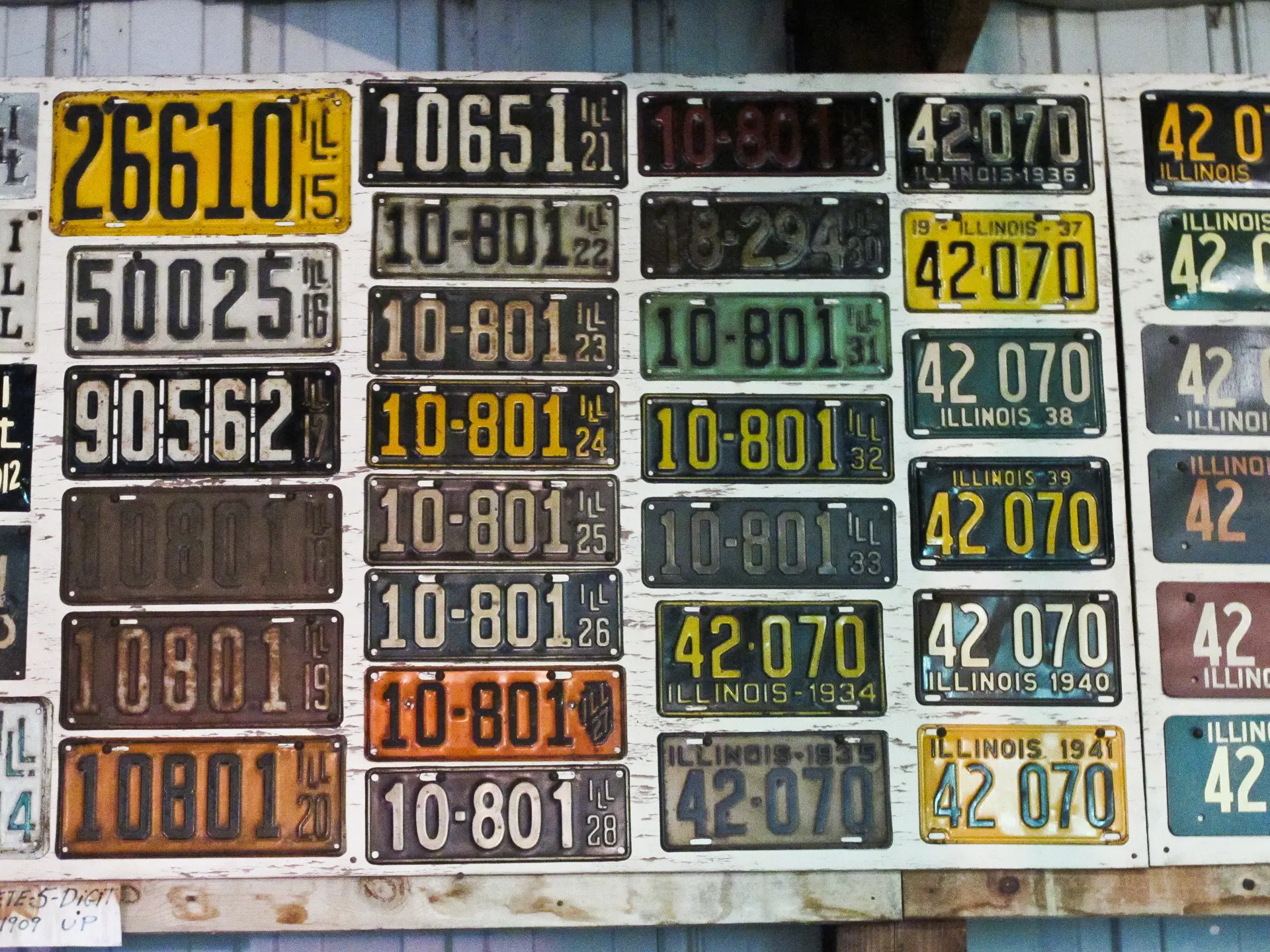 Lot of Sequentially Dated Illinois License Plates - 1909-1980 | The Lee ...