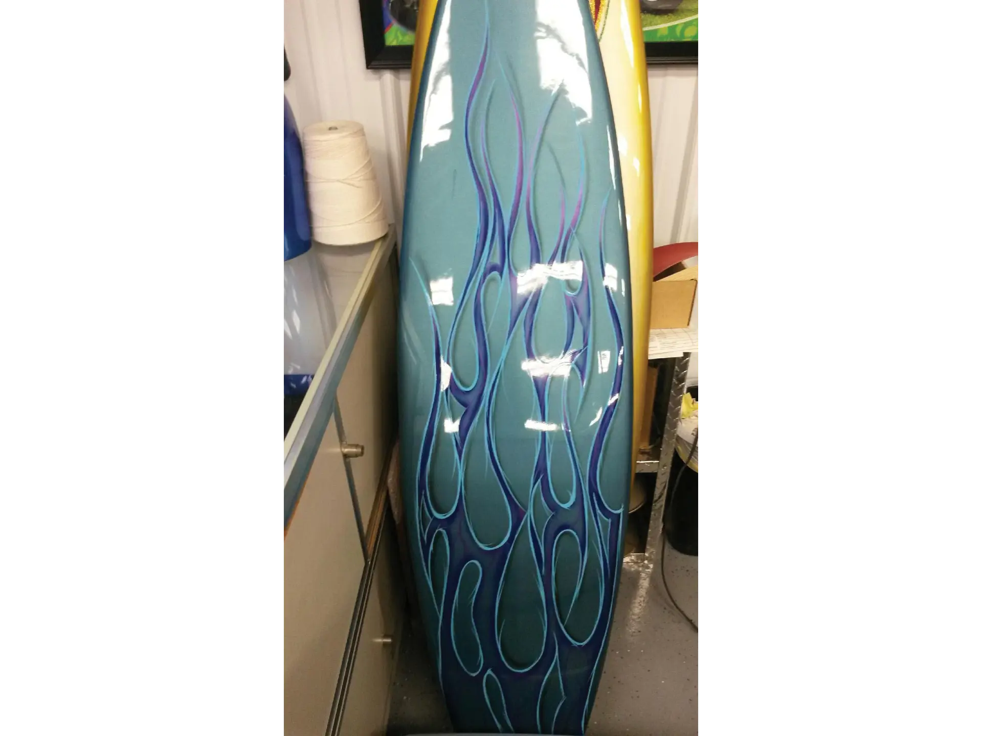 Surf Board with Flames Air-Brushed Painted | Auburn Spring 2015 | RM ...