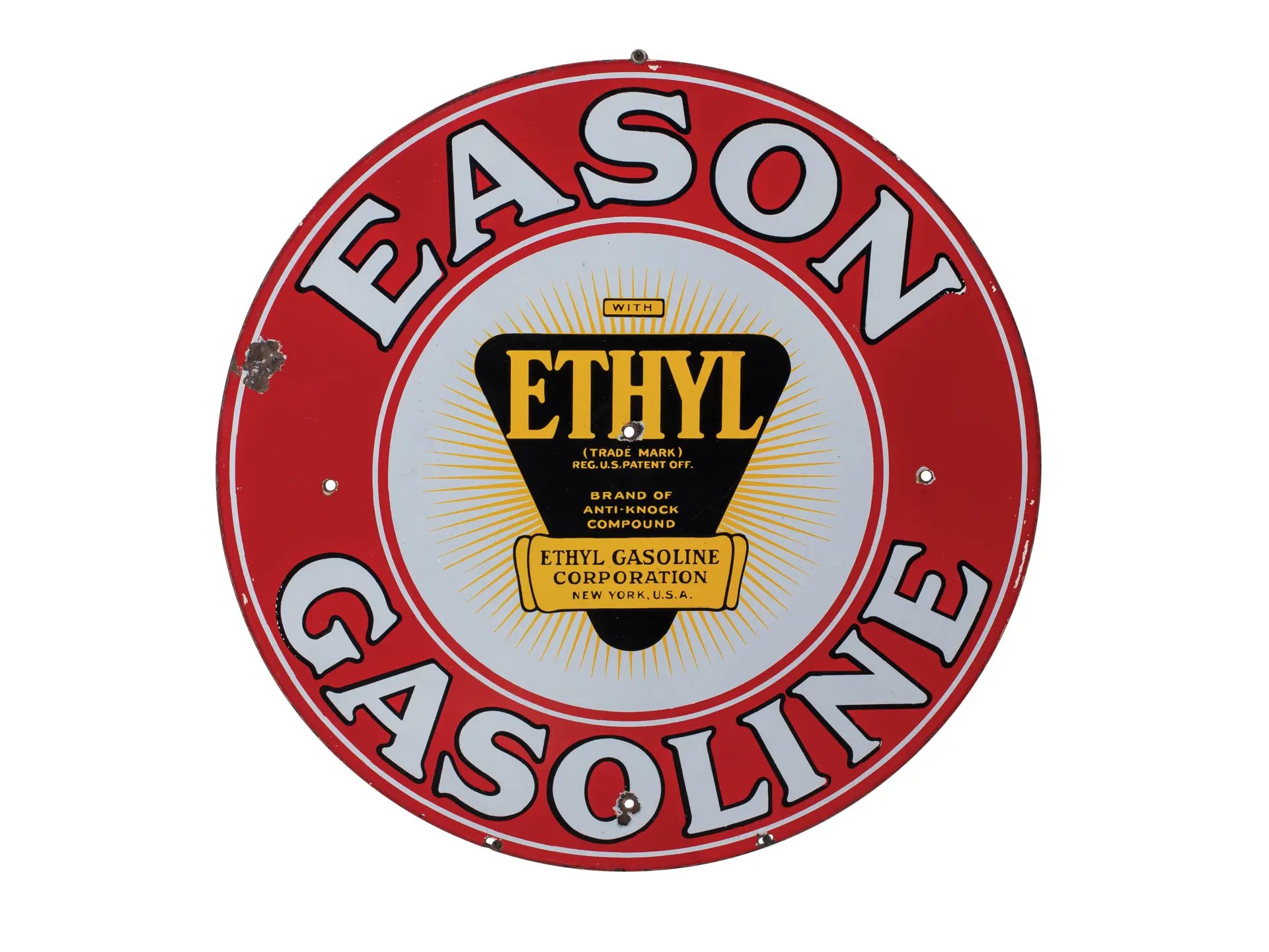 Eason Gasoline Porcelain Sign | The Dingman Collection | RM Sotheby's
