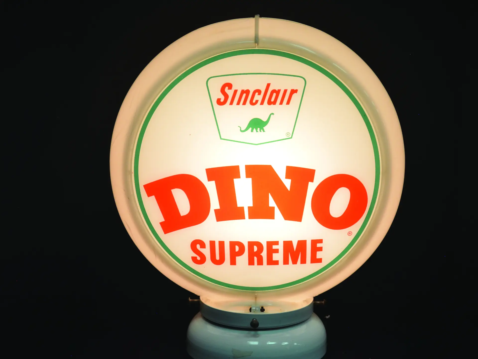 An original Sinclair Dino supreme gas globe. | Auburn Fall 2016 | RM ...