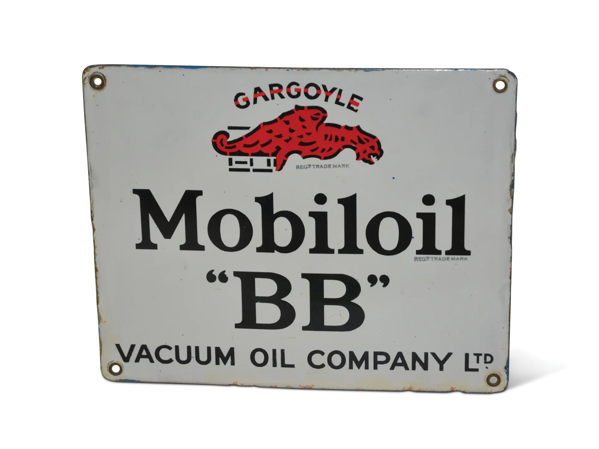 "Gargoyle Mobiloil BB" Porcelain Sign | Auburn Fall 2019 | RM Sotheby's