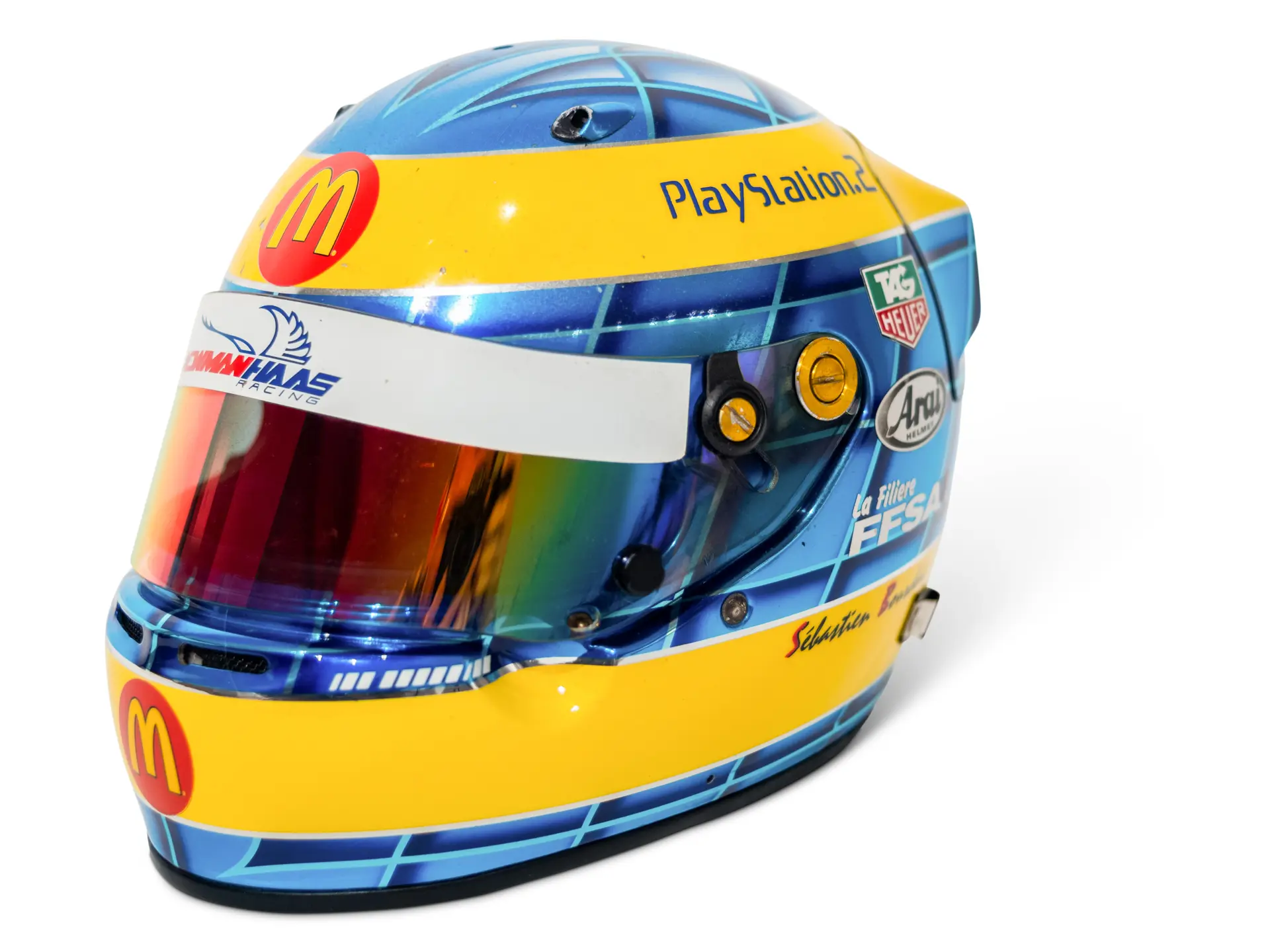 Sebastien Bourdais/Newman Haas Racing Race-Worn Arai Helmet Circa 2005 ...