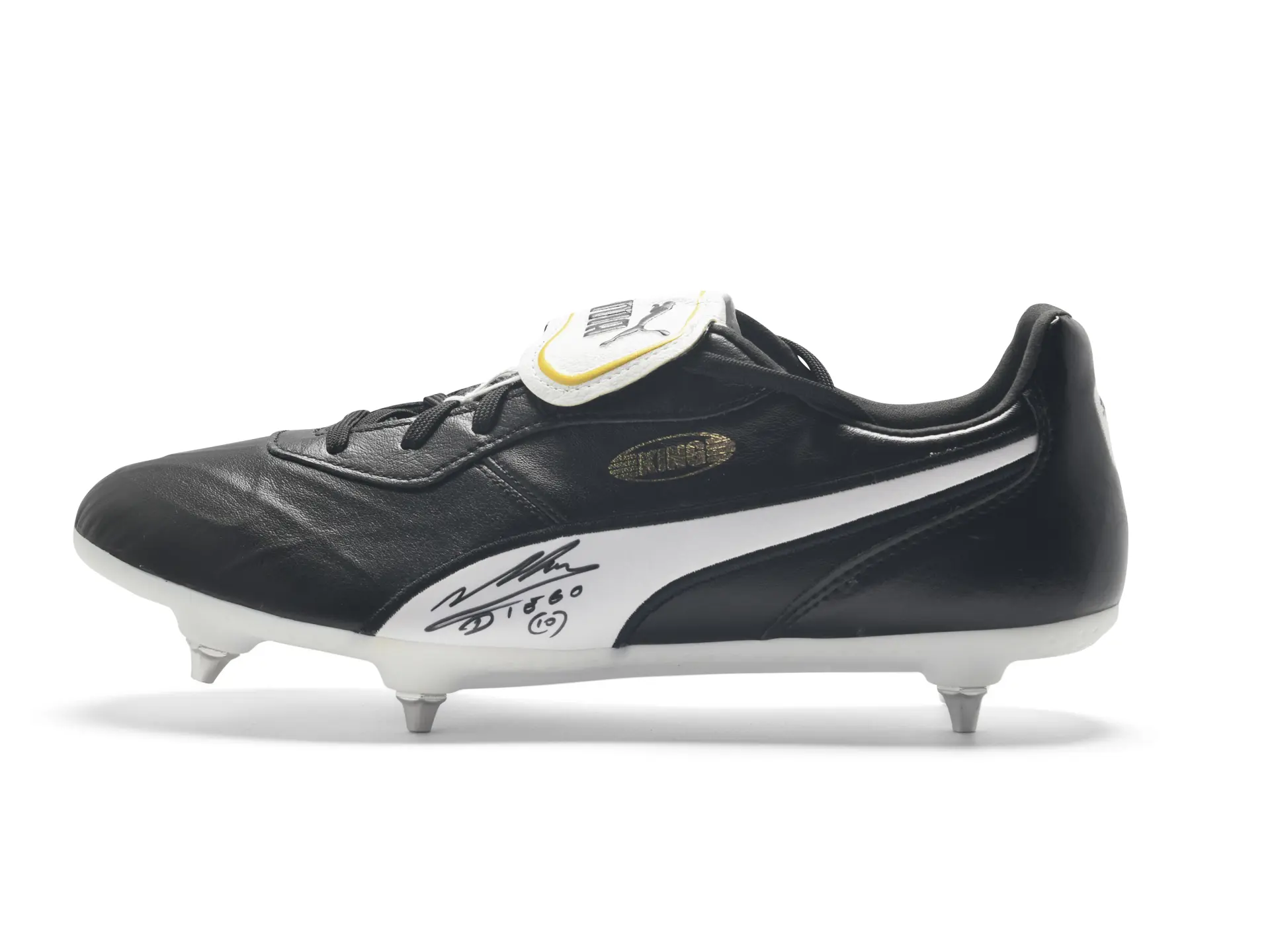 Puma King Top SG Black / White Diego Maradona Signed | Size 11 | Dare ...