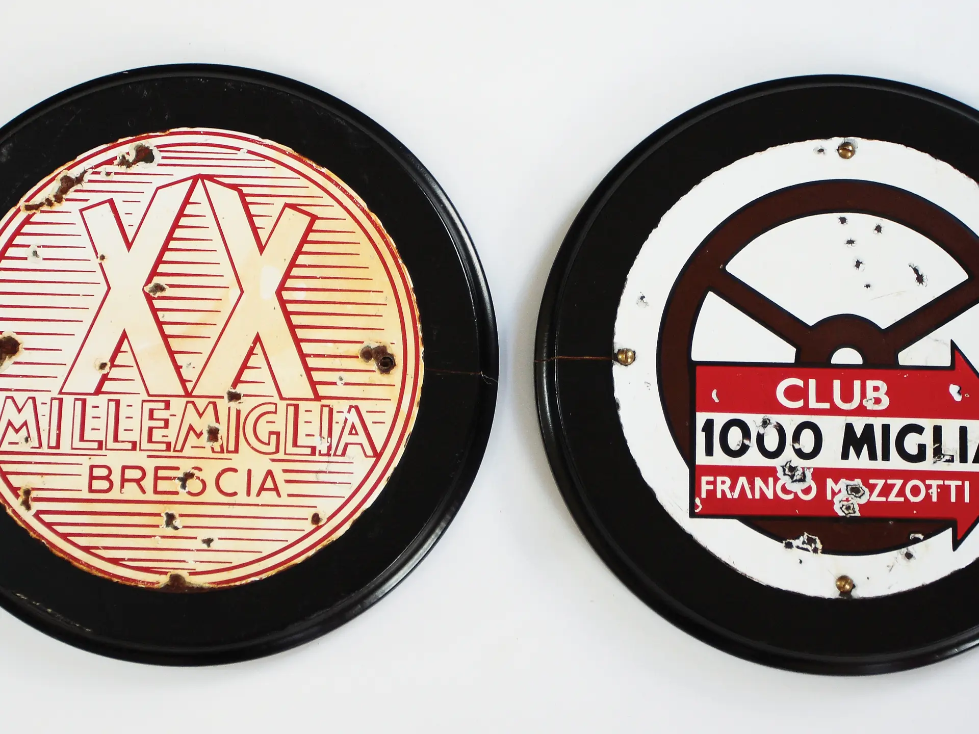 Two Original Mille Miglia Route Markers | Sporting Classics of Monaco ...