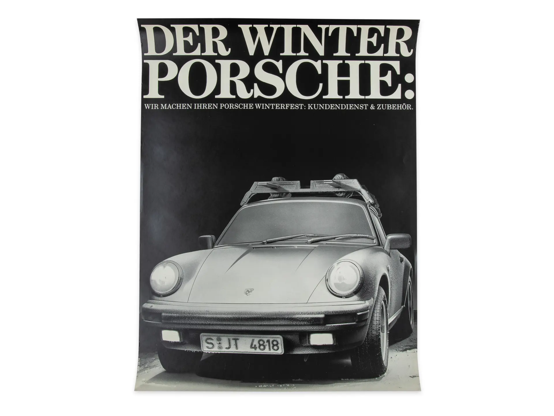 "Der Winter Porsche" Porsche 911 Advertising Poster, German | The White ...