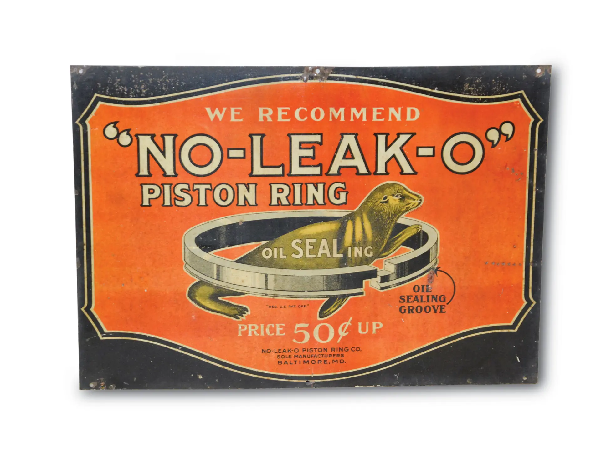 "No-Leak-O" Piston Ring Sign | Auburn Spring 2019 | RM Sotheby's