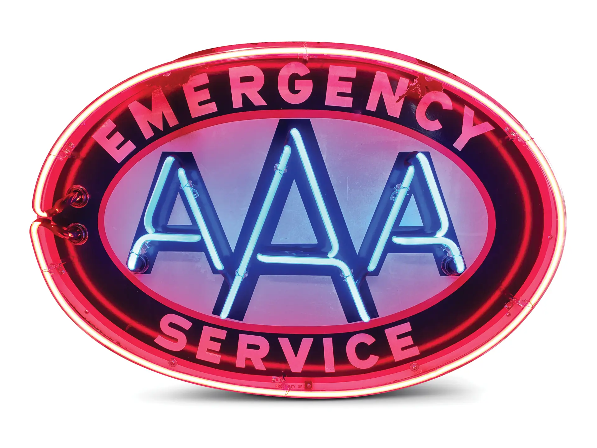 AAA Emergency Service Neon Porcelain Sign | Auburn Fall 2019 | RM Sotheby's