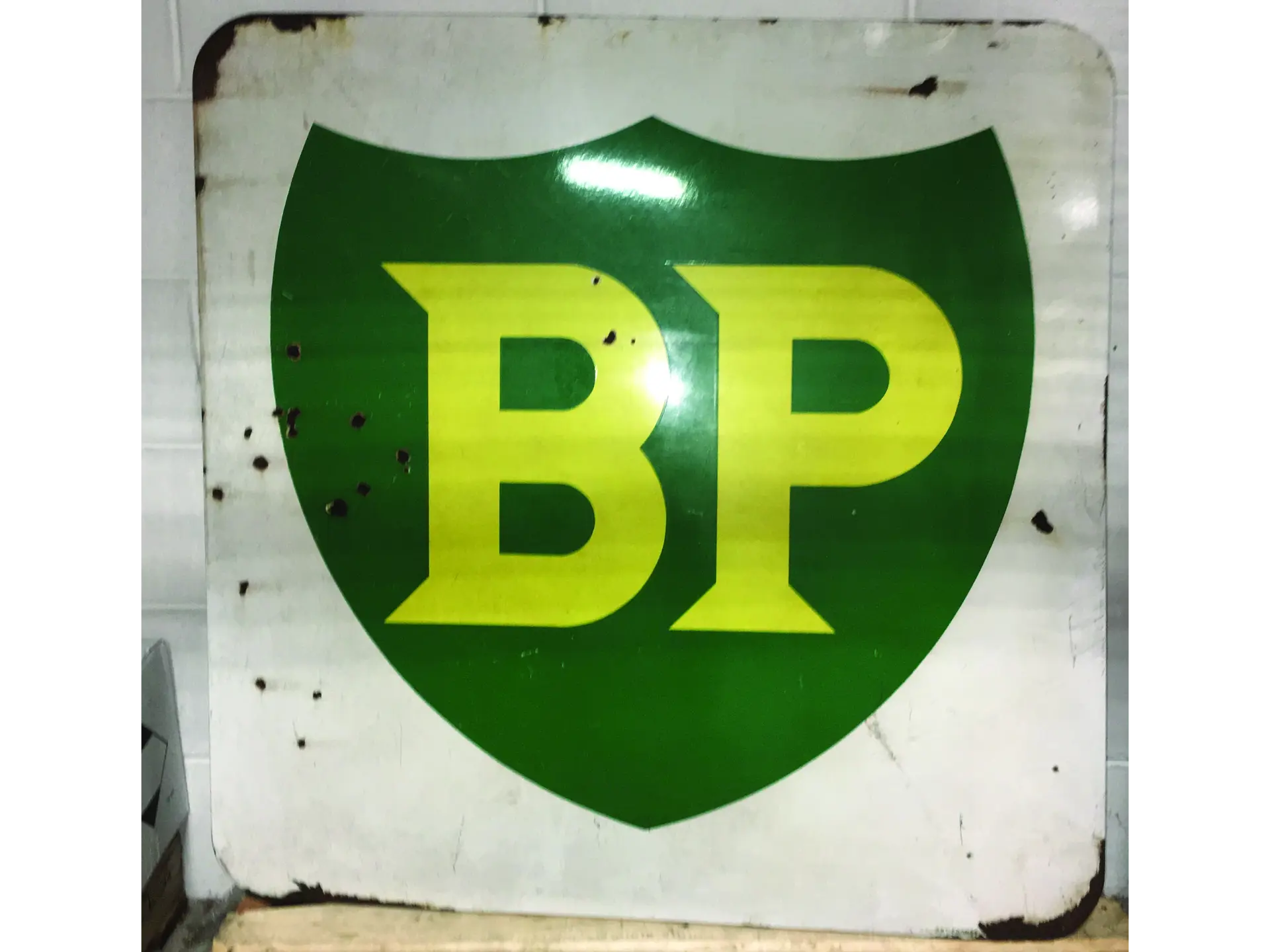 A porcelain British Petroleum (BP) sign, | Hilton Head 2016 | RM Sotheby's