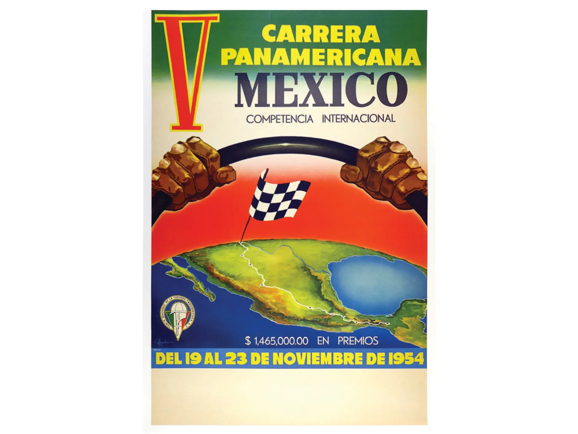 V Carrera Panamericana, Mexico, 1954 | Original Racing Posters, 1925 ...