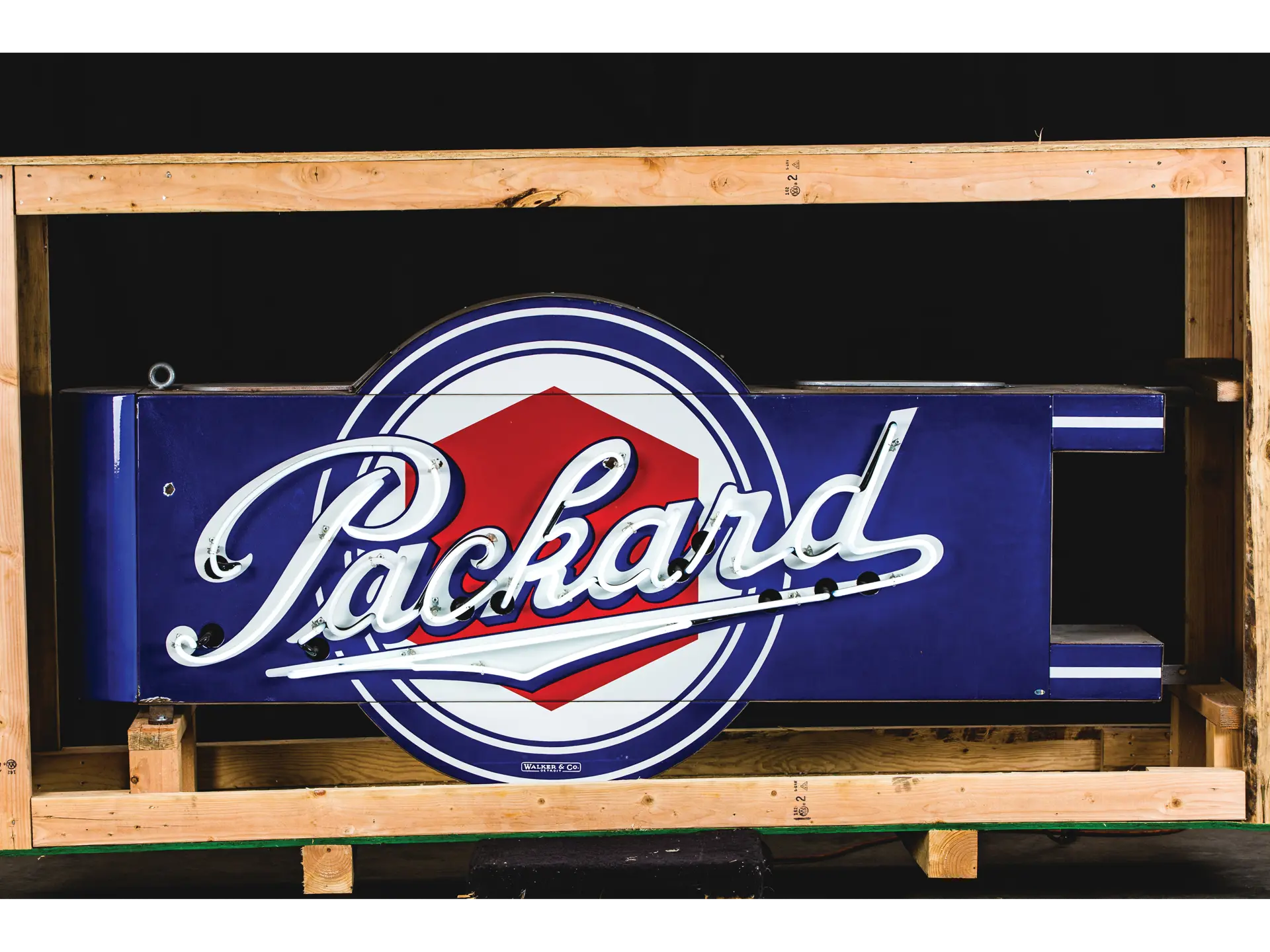 Packard with Lug Nut Logo Neon Signs Mounted Back-To-Back | Auburn ...