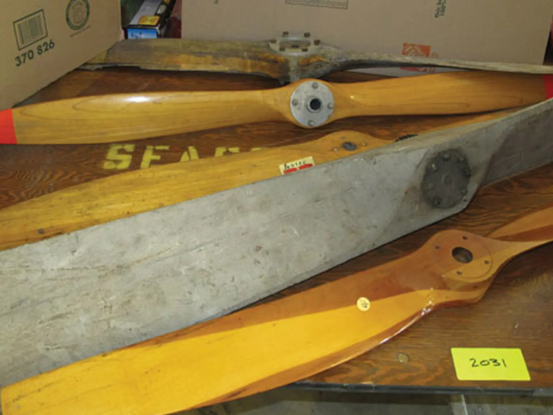 Lot of Small Wooden Airplane Propellers | The Bennett Collection | RM ...