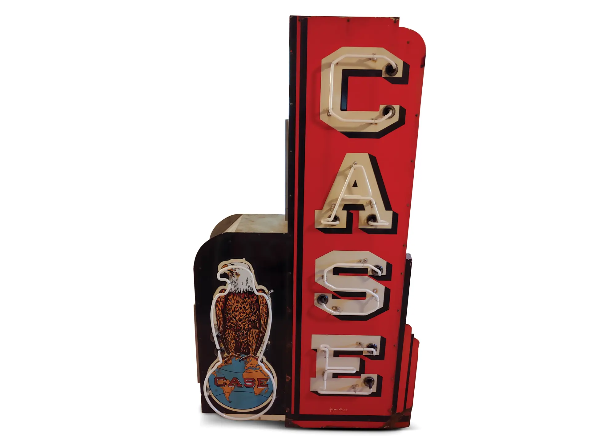 Case with Old Abe Logo Vertical Neon Porcelain Sign | Auburn Fall 2019 ...