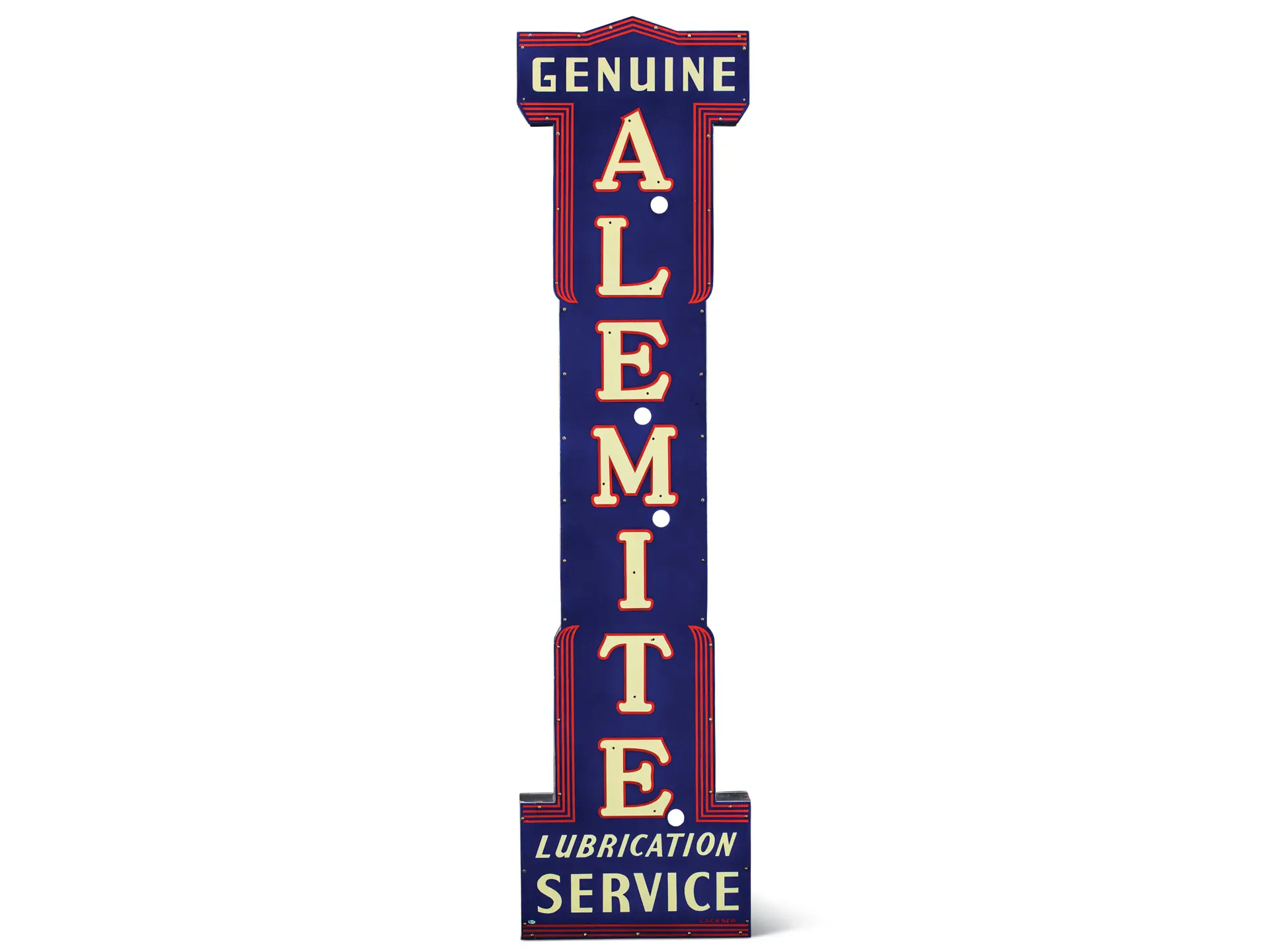 Alemite Genuine Lubrication Service Vertical Sign | Auburn Spring 2019 ...