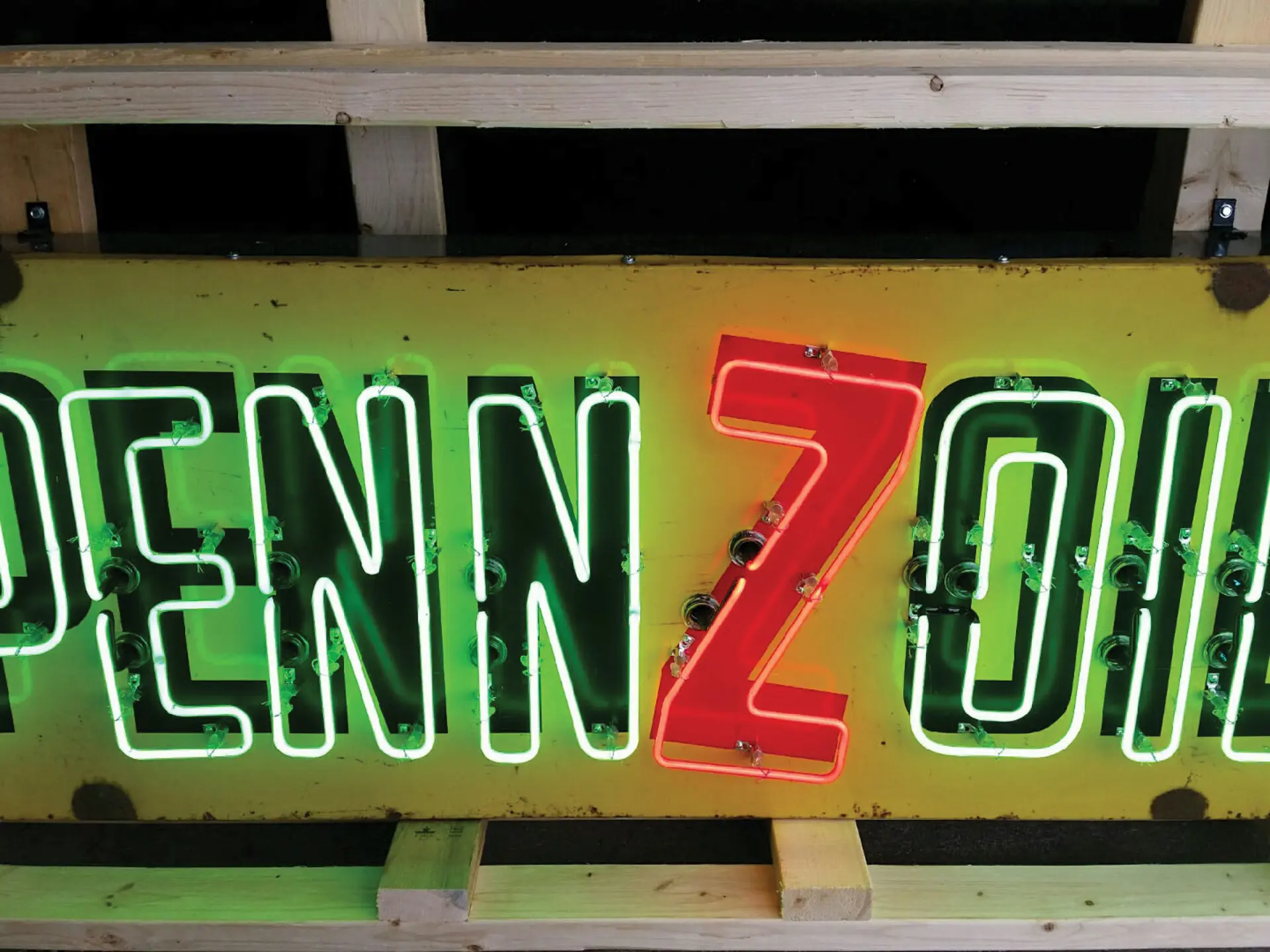 Original Firestone tin sign, 72x20in | Auburn Fall 2015 | RM Sotheby's