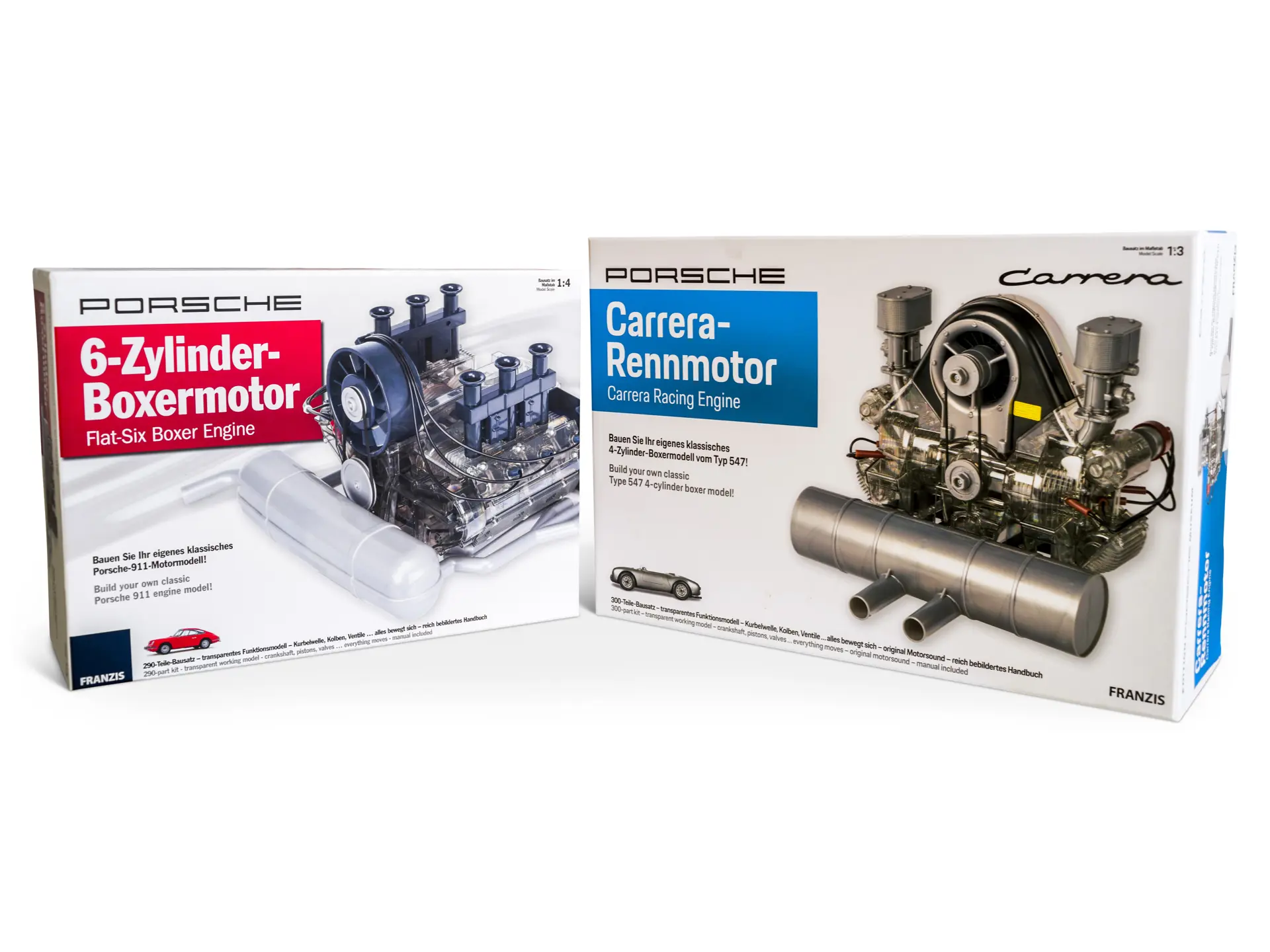 Porsche Carrera-Rennmotor 1:3 Scale and 6-Zylinder-Boxermotor 1:4 Scale ...
