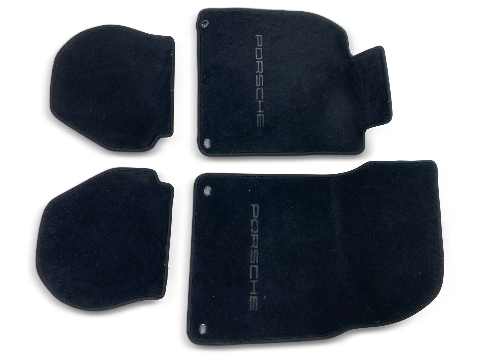 Four Black Porsche Floor Mats | The White Collection | Online | RM ...