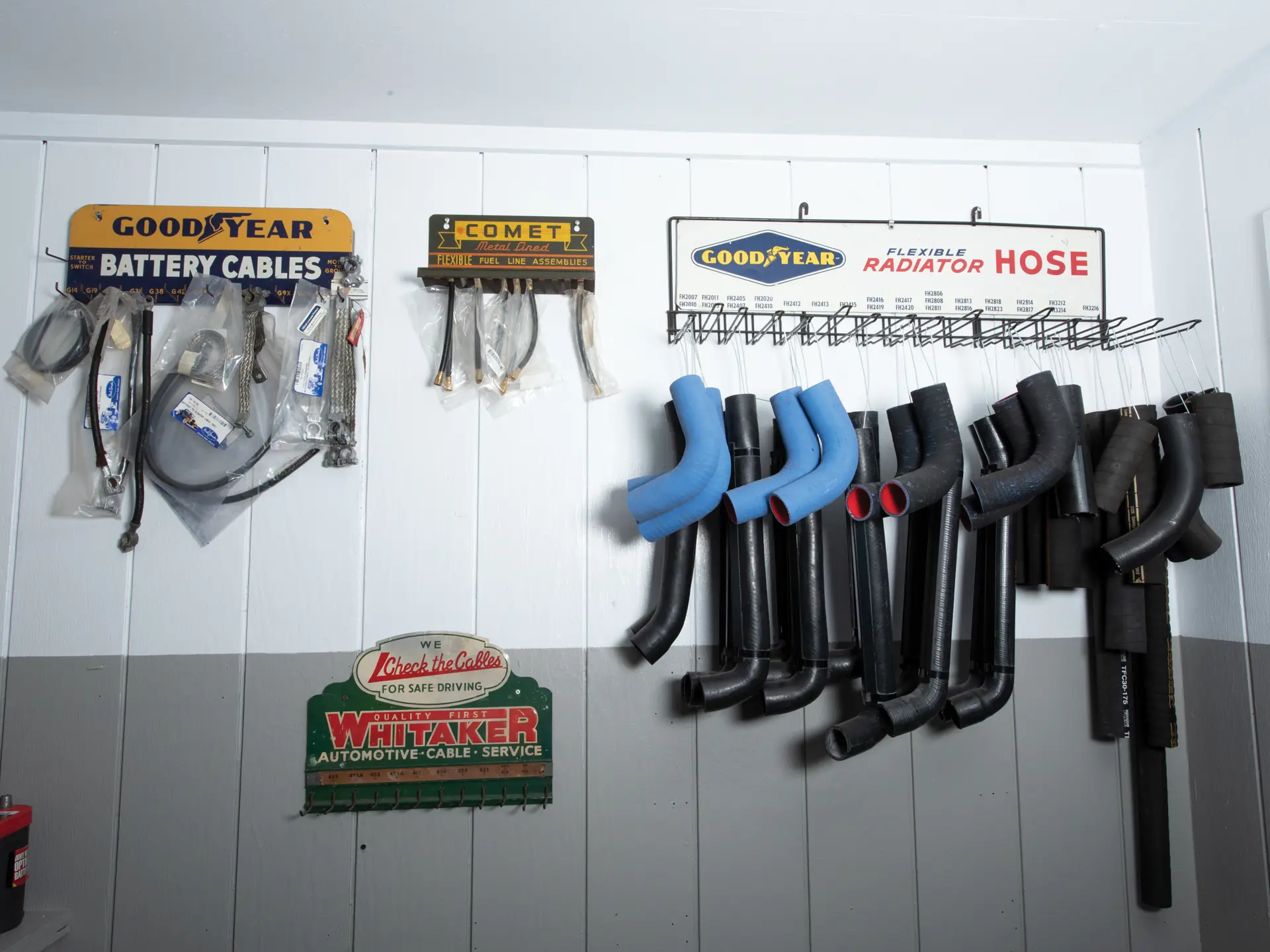 Goodyear, Whitaker, and Comet Parts Display Signs | The Dingman ...