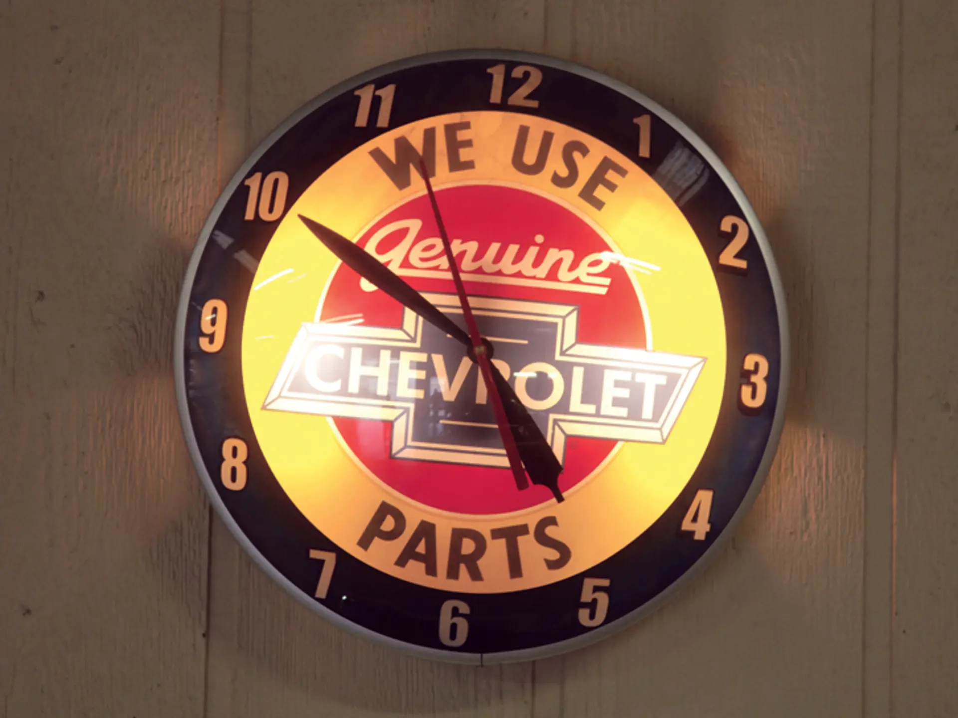 Reproduction Chevrolet Parts Double Bubble Clock | The Wayne Davis ...