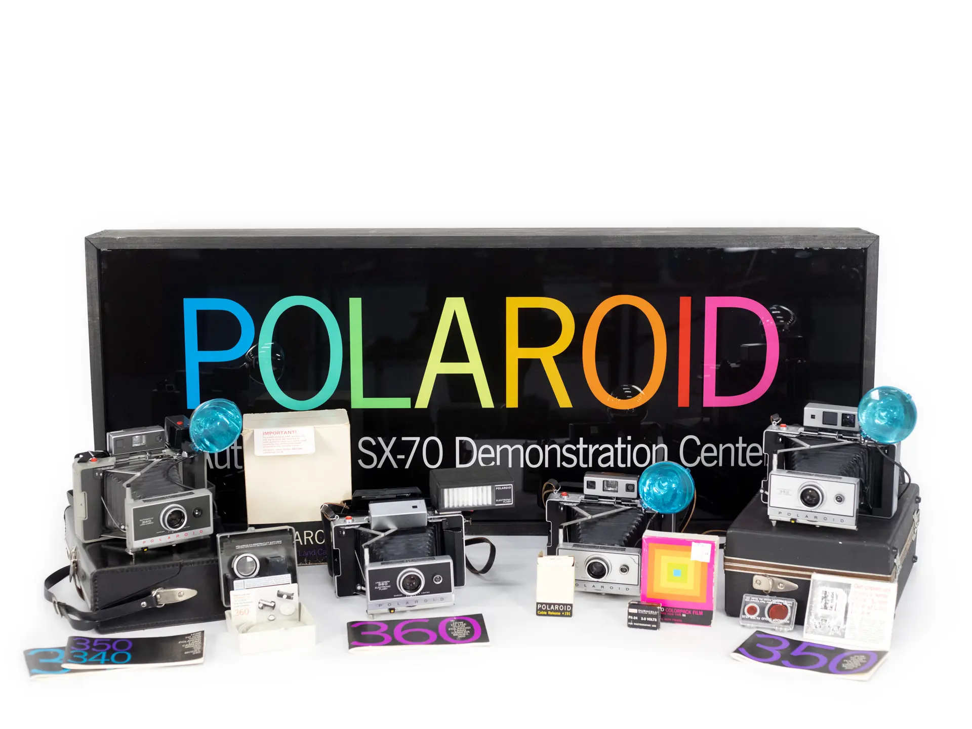 Polaroid Land Cameras and Accessories with "Demonstration Center ...