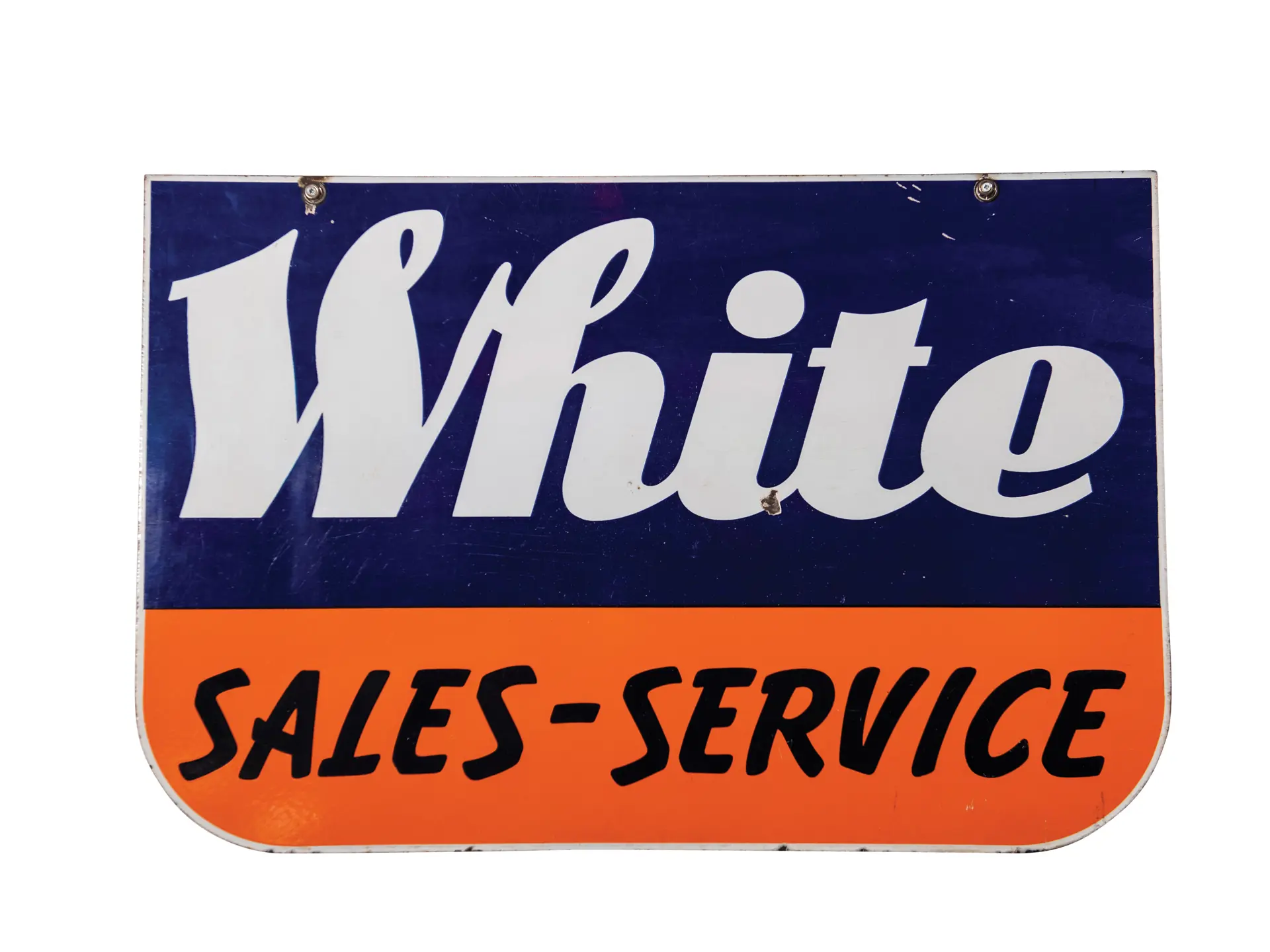 White Sales Service Double Sided Porcelain Sign The Dingman