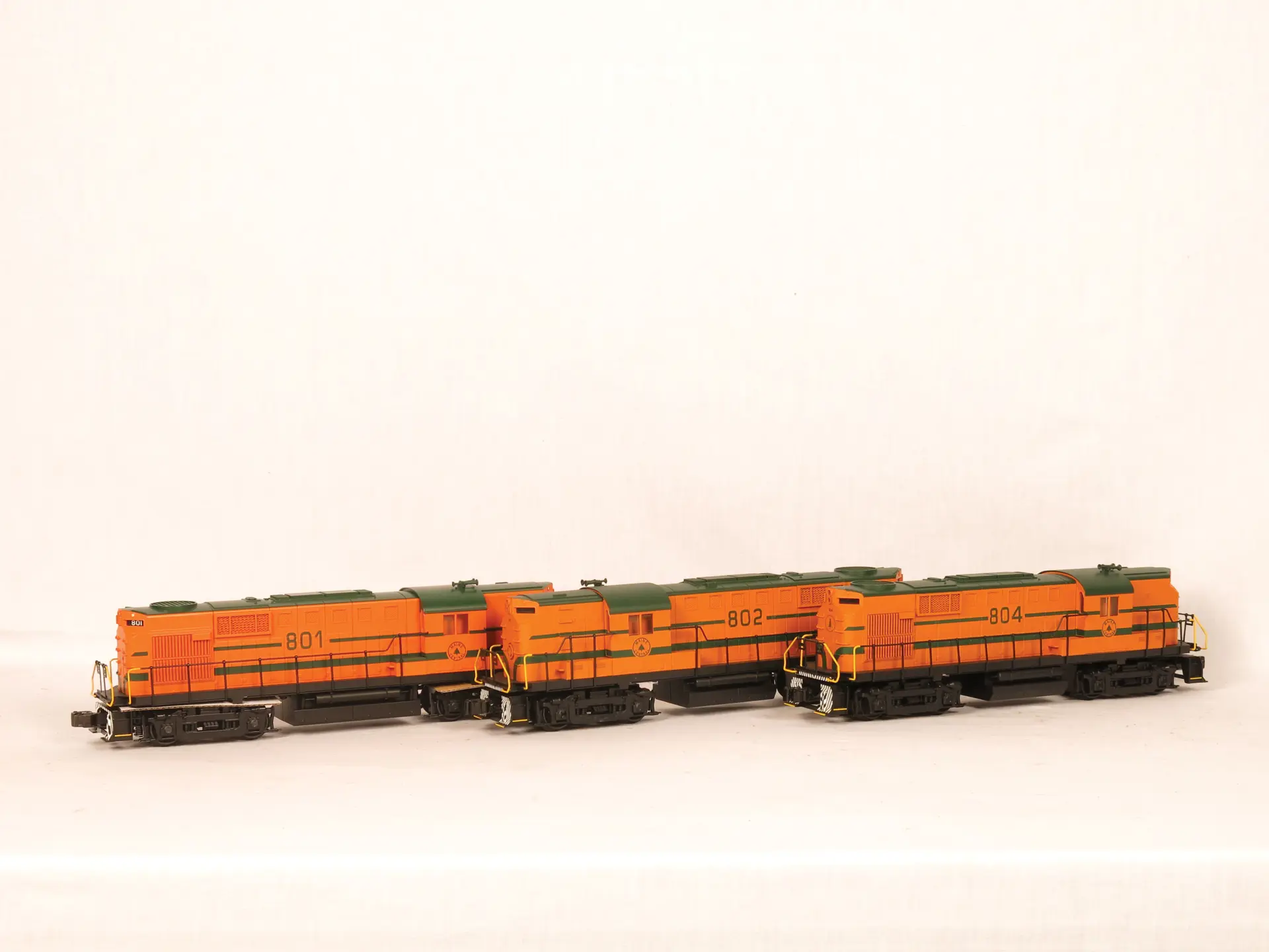Three Alco HO Scale Maine Central RS-11/RSD-12 Diesel Locomotives One w ...