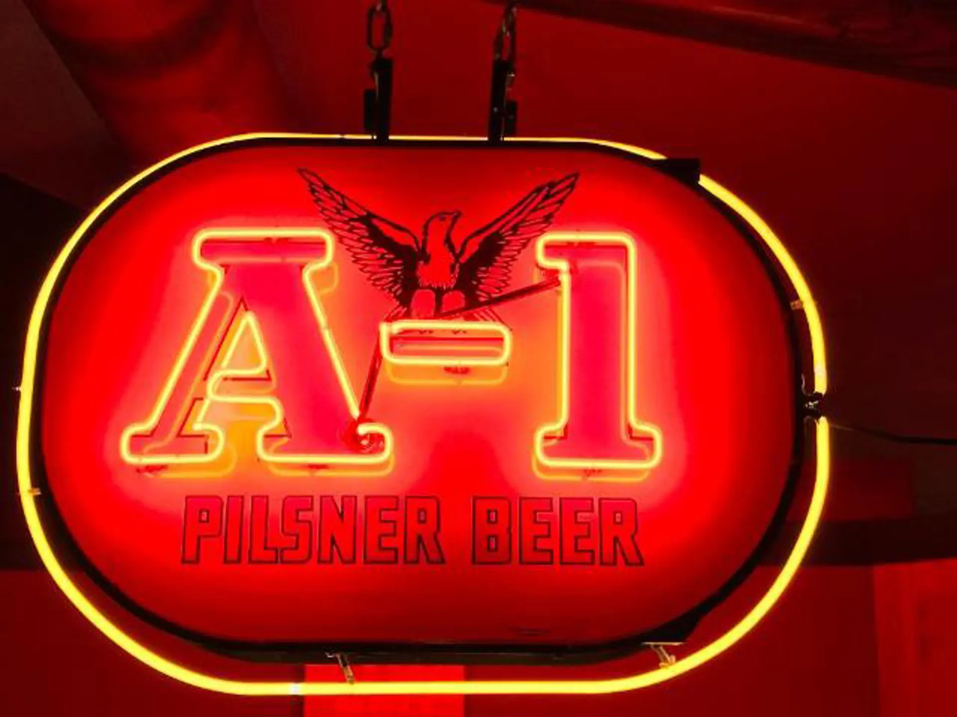 A-1 Pilsner Beer Double-Sided Neon Porcelain Sign | Fort Lauderdale ...