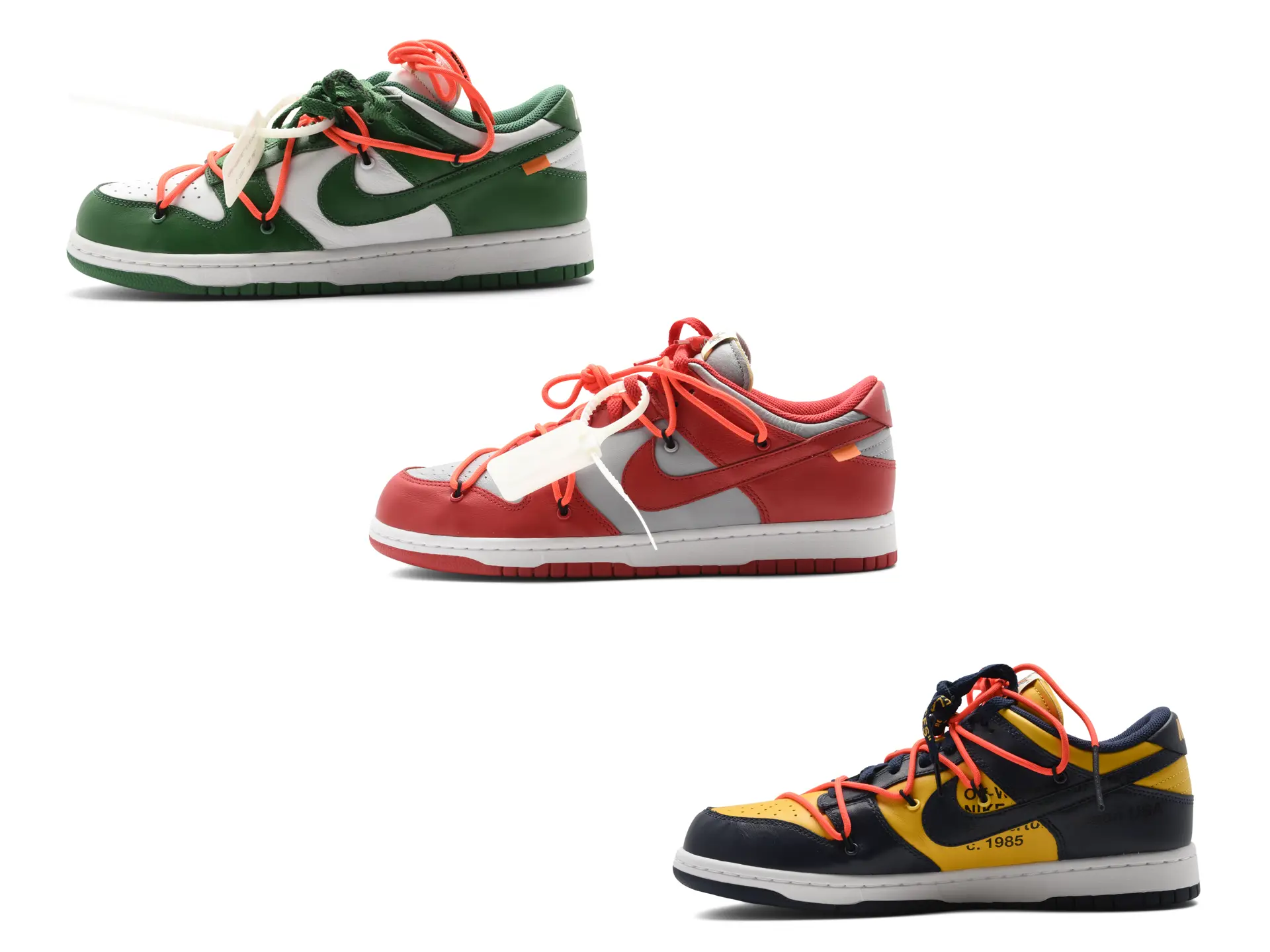Set of Three | Nike Dunk Off-White Sneakers | Dare to Dream | The ...