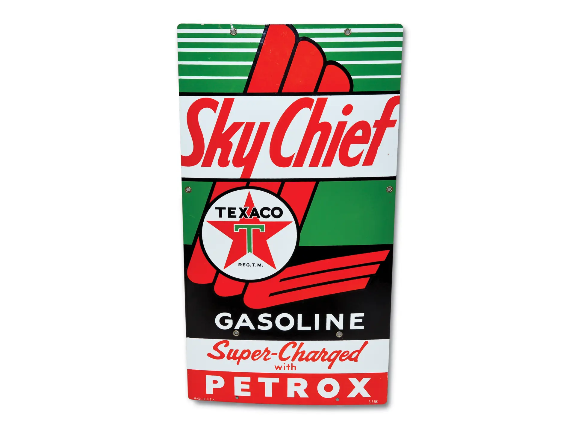 Texaco Sky Chief Gasoline with Super Charged Petrox Sign | Auburn ...