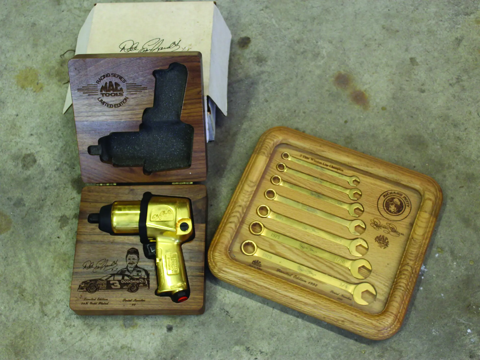 A grouping of Limited edition, 24 karat gold plated, MacTools Dale ...