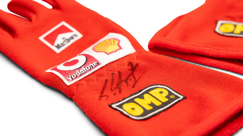 Scuderia Ferrari Formula 1 OMP Signed Racing Gloves | The Schumacher ...