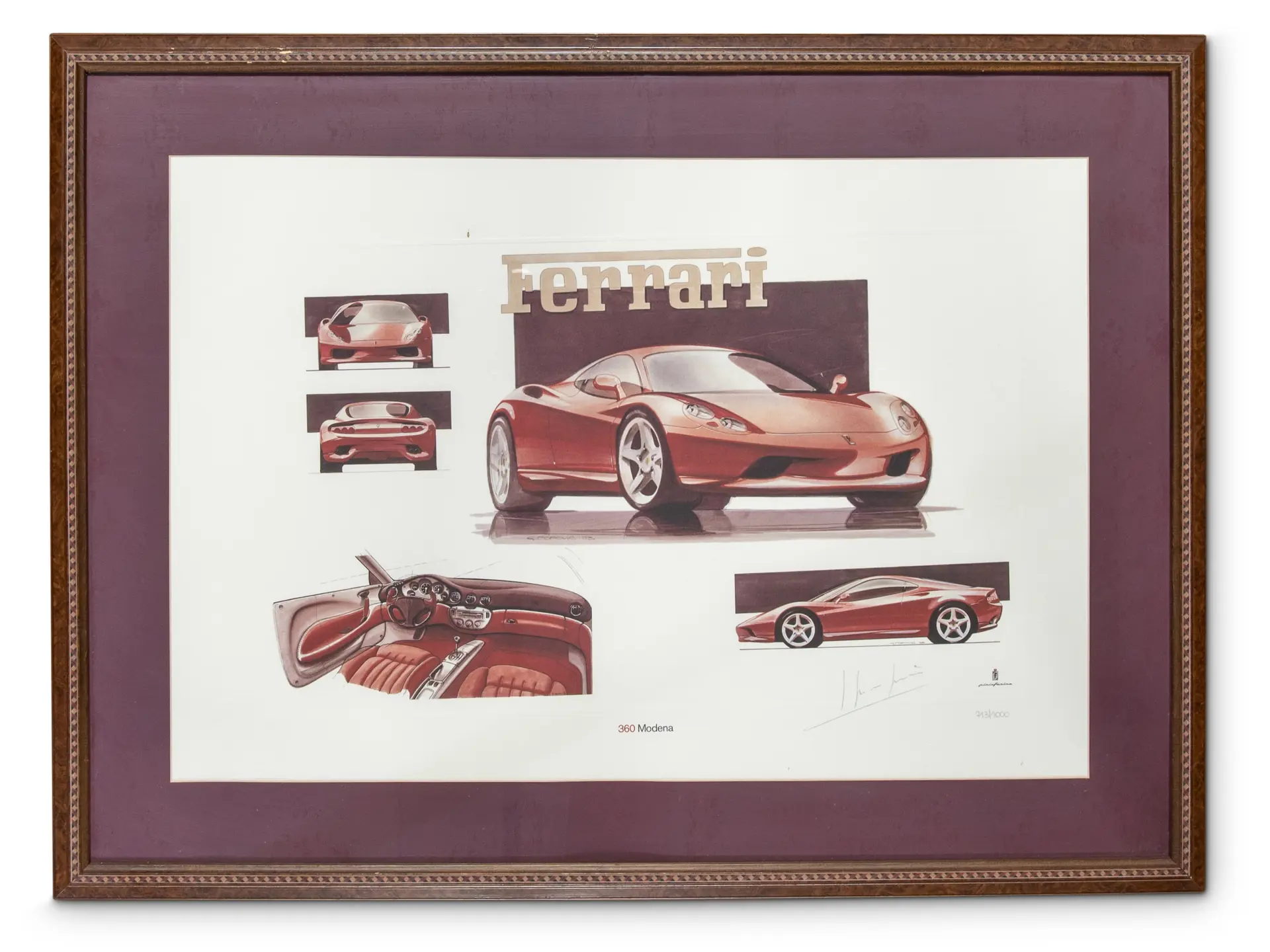 Ferrari 360 Modena Concept Artwork Framed Print by Goran Popović ...