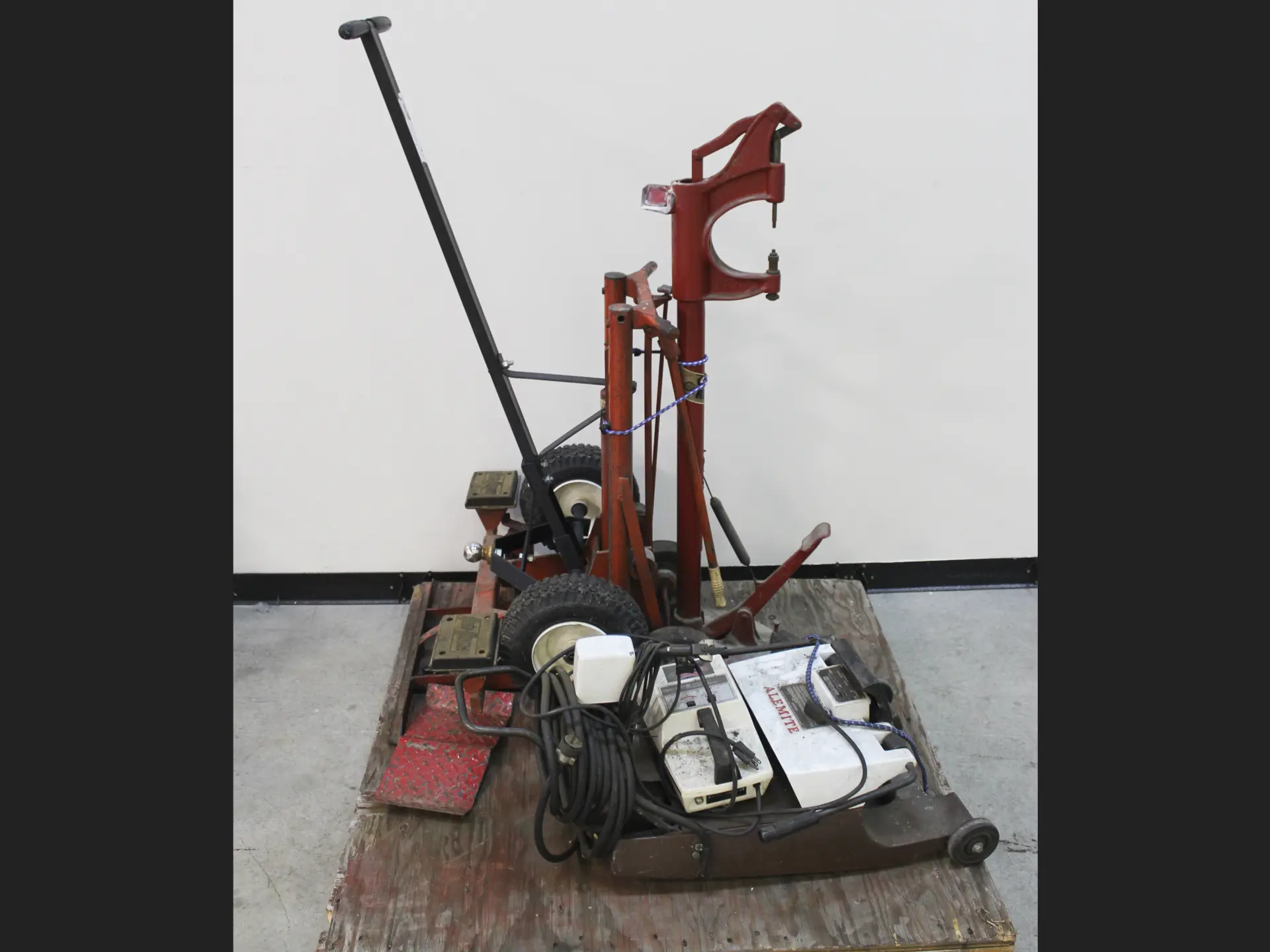 Vintage Garage and Shop Lot with Brake Shoe Riveter and Almite Wheel ...