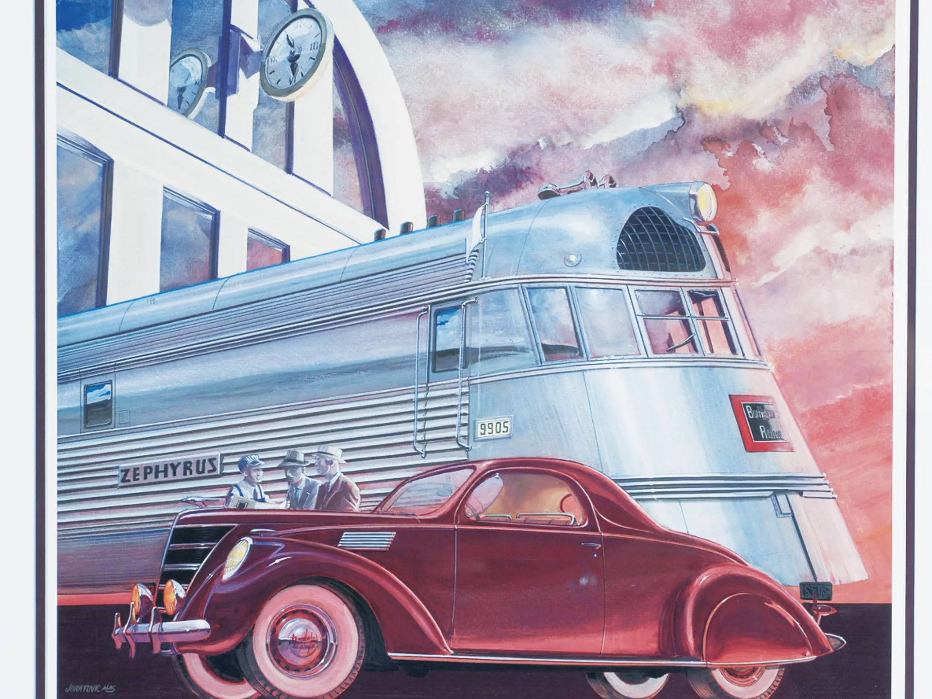 Lincoln Zephyr Artwork | Jerry Capizzi's Cappy Collection | RM Sotheby's