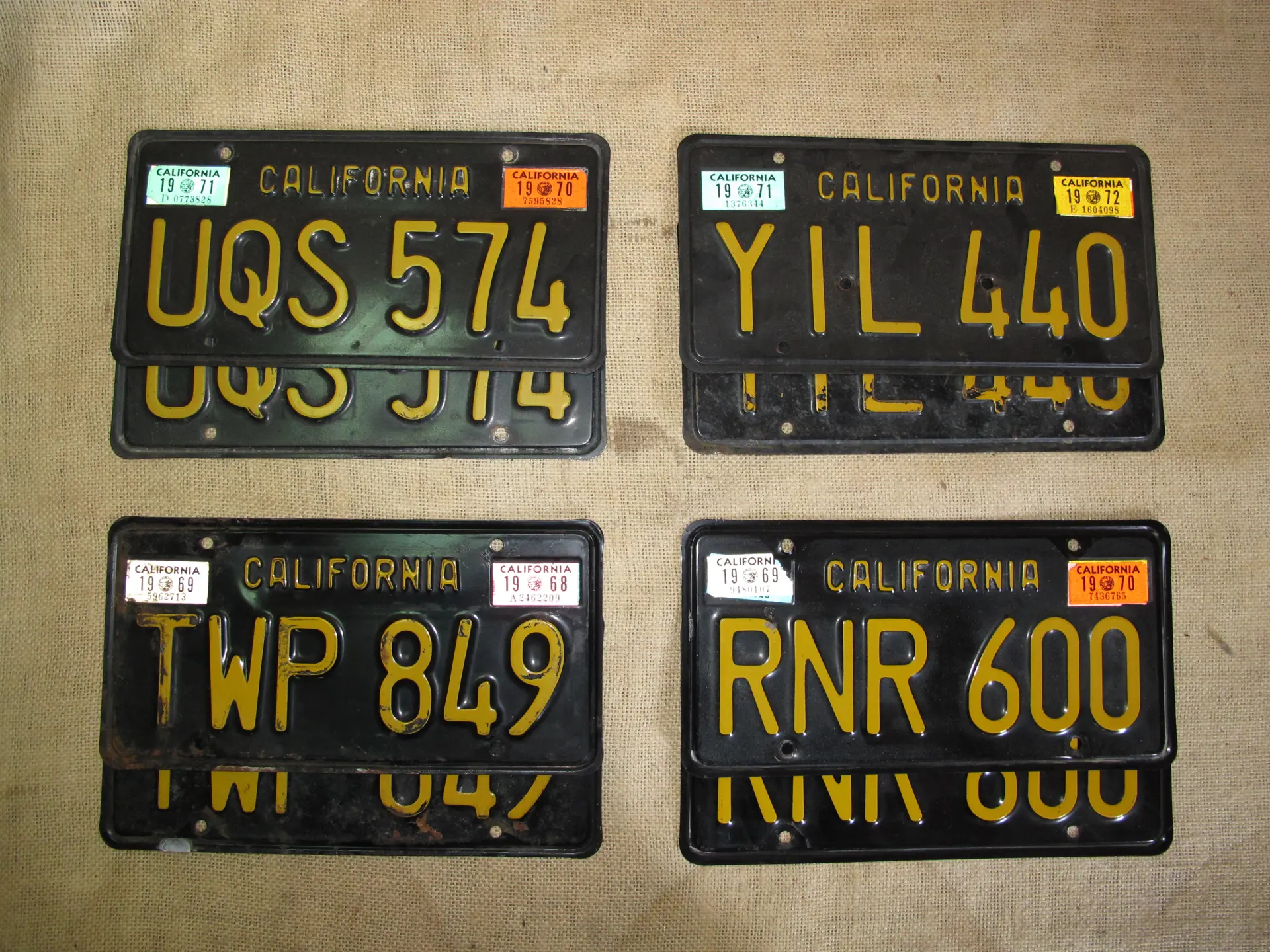 California Paired Black License Plates | The Lee Roy Hartung Collection ...