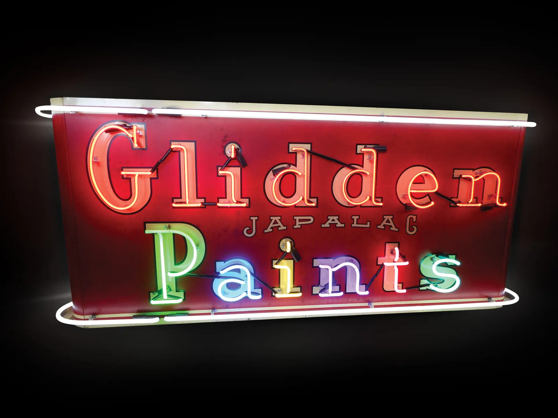 Glidden Paints Original Neon Tin Sign | Auburn Fall 2018 | RM Sotheby's