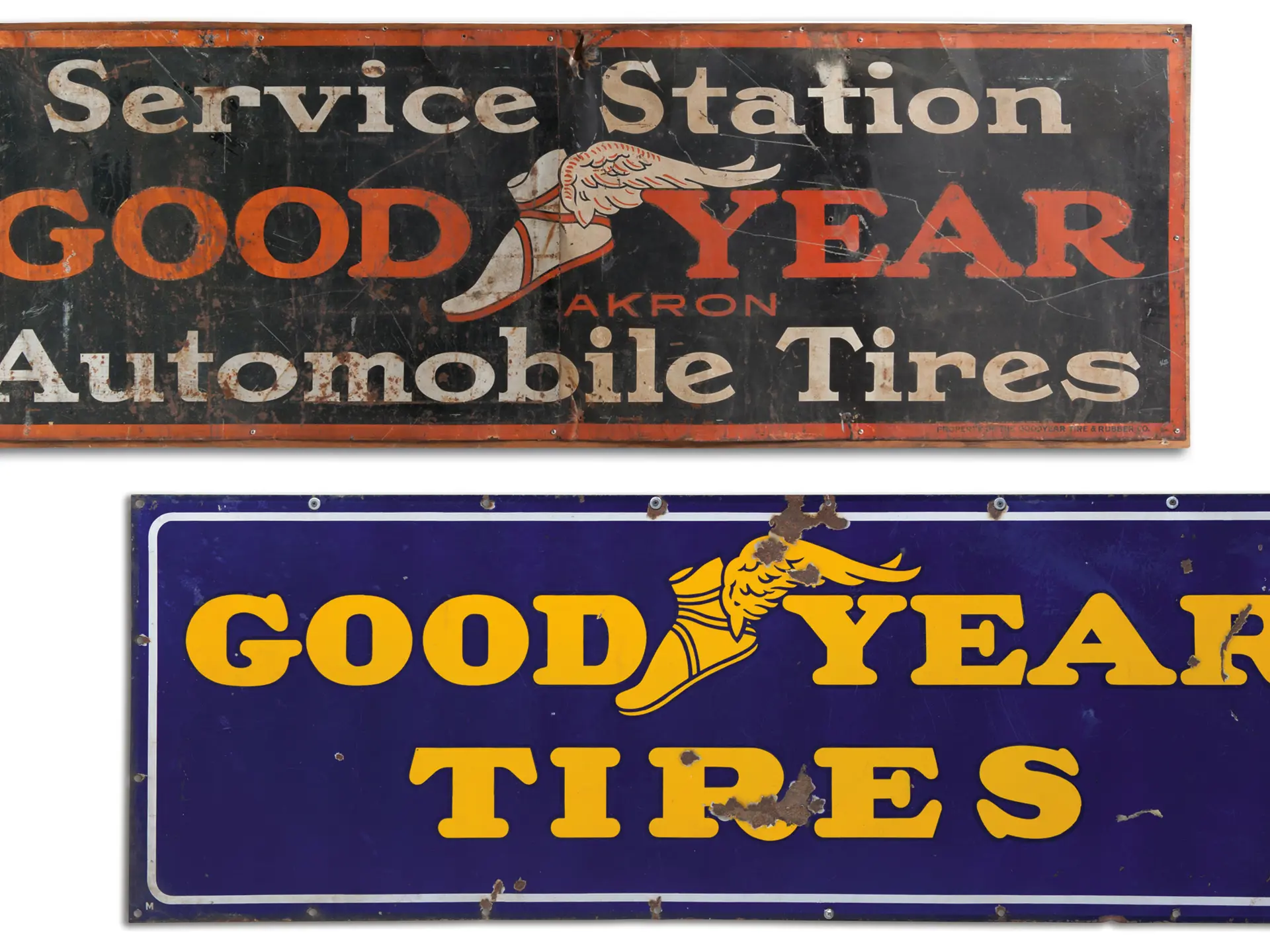 Two Goodyear Signs | The Dingman Collection 2012 | RM Sotheby's