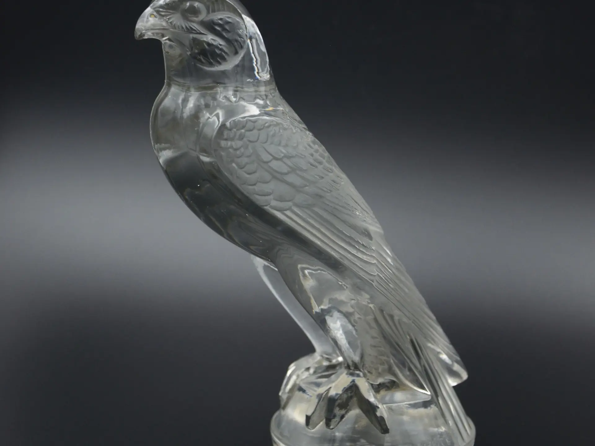 A Rene Lalique ‘Falcon’ glass mascot, approximate height 8ins. | Fort ...