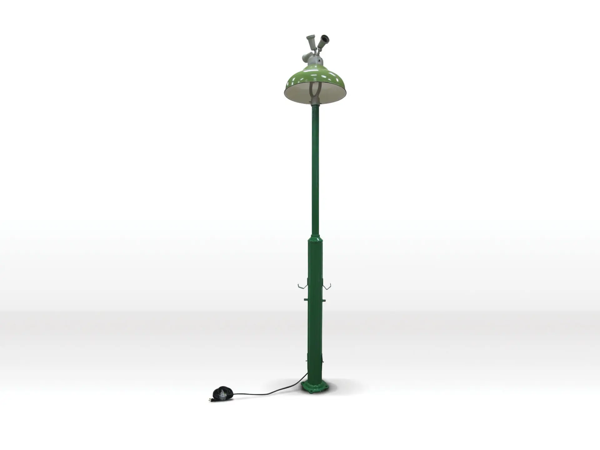 Fluted Service Station Light pole with Porcelain Canopy Restored ...