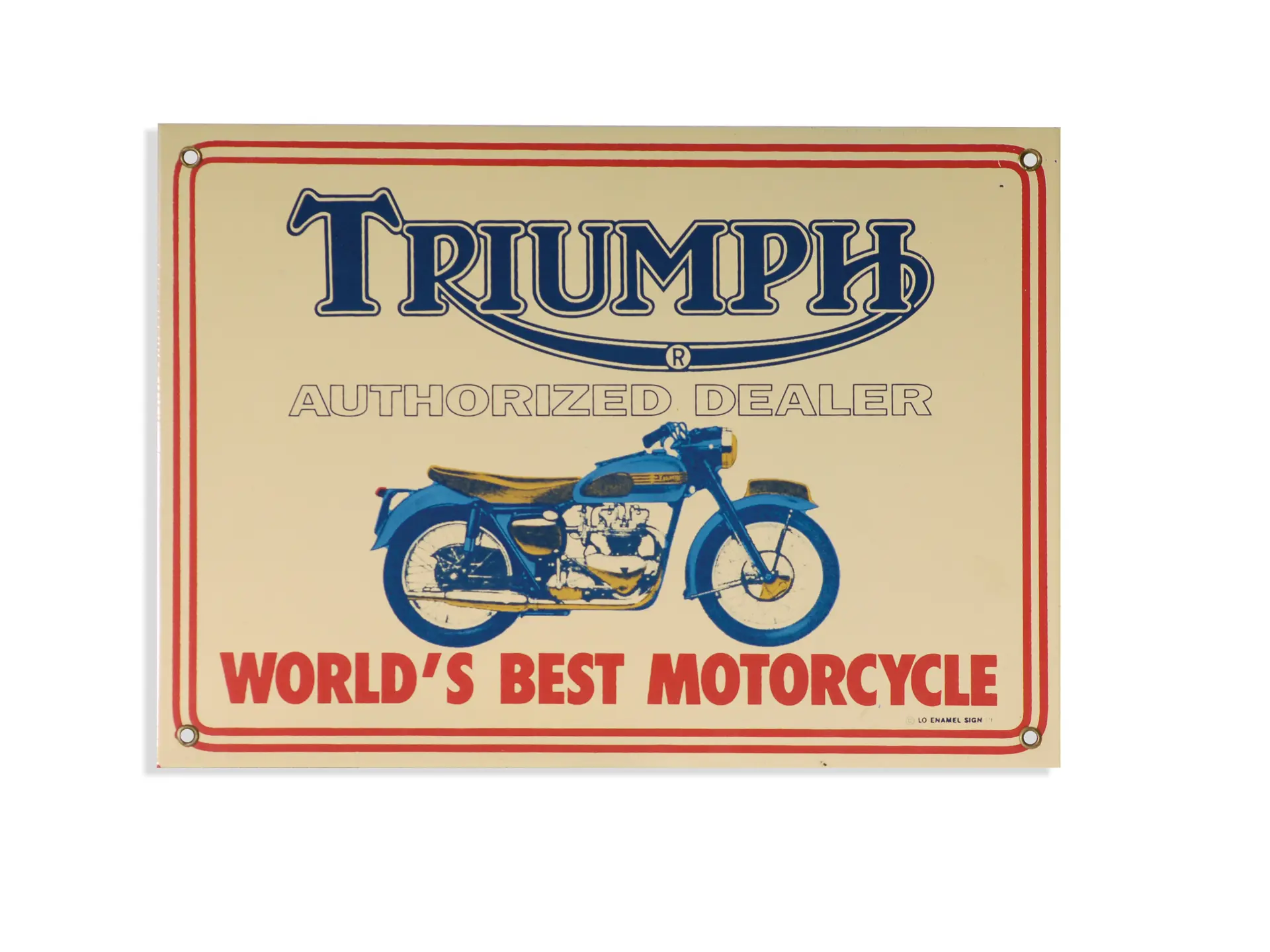 BSA AND TRIUMPH MOTORCYCLES SIGN | The Ponder Collection | RM Sotheby's