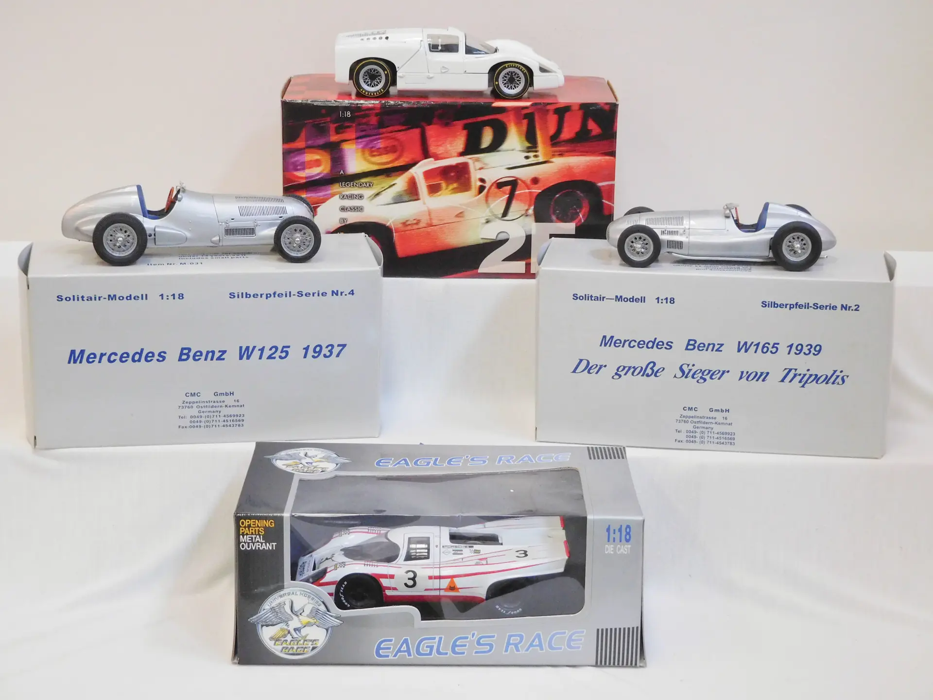 Porsche 917, Chaparral 2E and Sticker, 1939 Mercedes-Benz W165 ...