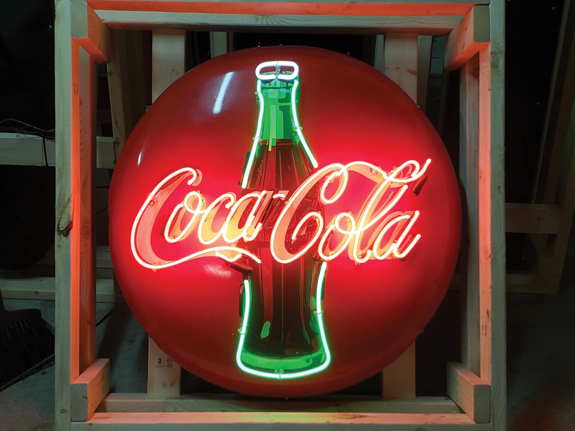 Coca-Cola Neon Porcelain Button Sign | Fort Lauderdale 2019 | RM Sotheby's