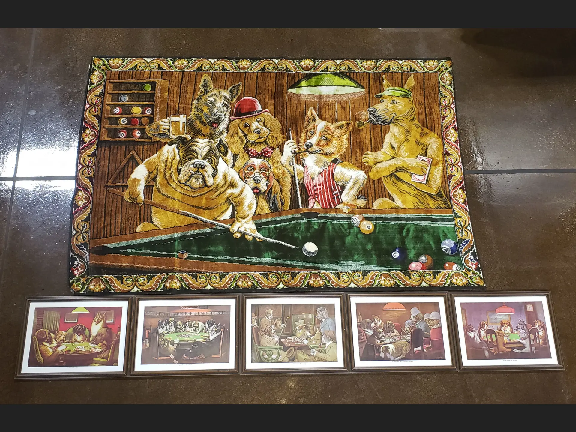 Vintage Dogs Playing Pool Tapestry | Auburn Fall 2020 | RM Sotheby's