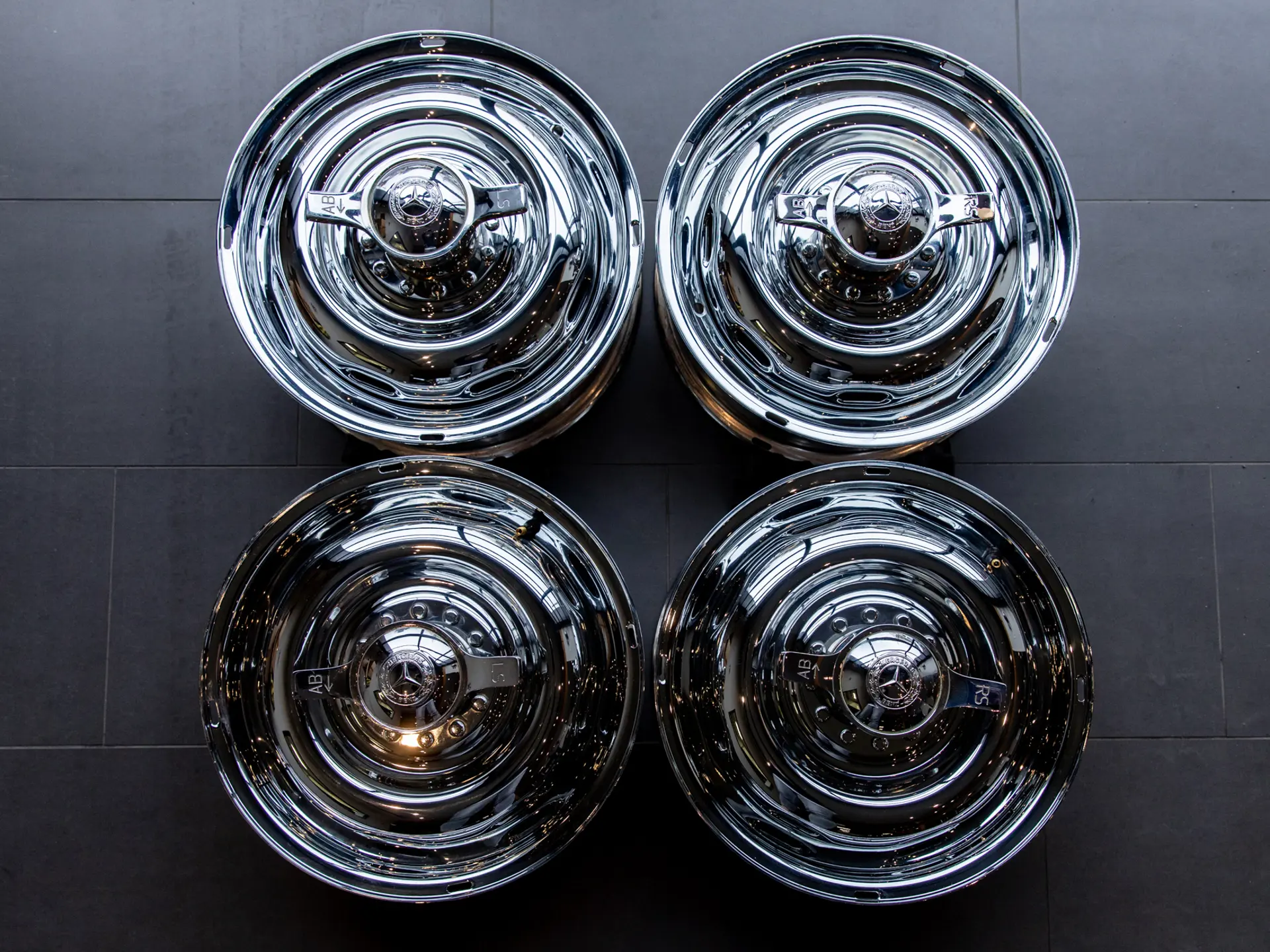 Set of Rudge Wheels Suitable for Mercedes-Benz 300 SL | Open Roads ...