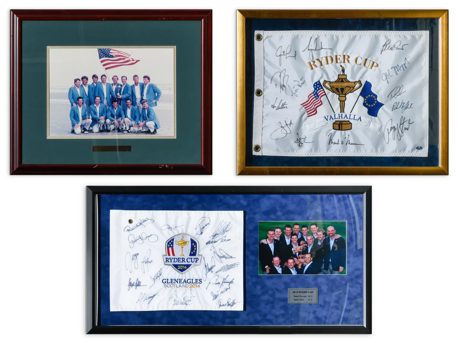 Ryder Cup Autographed Pin Flags and Photograph | Dare to Dream | Online ...